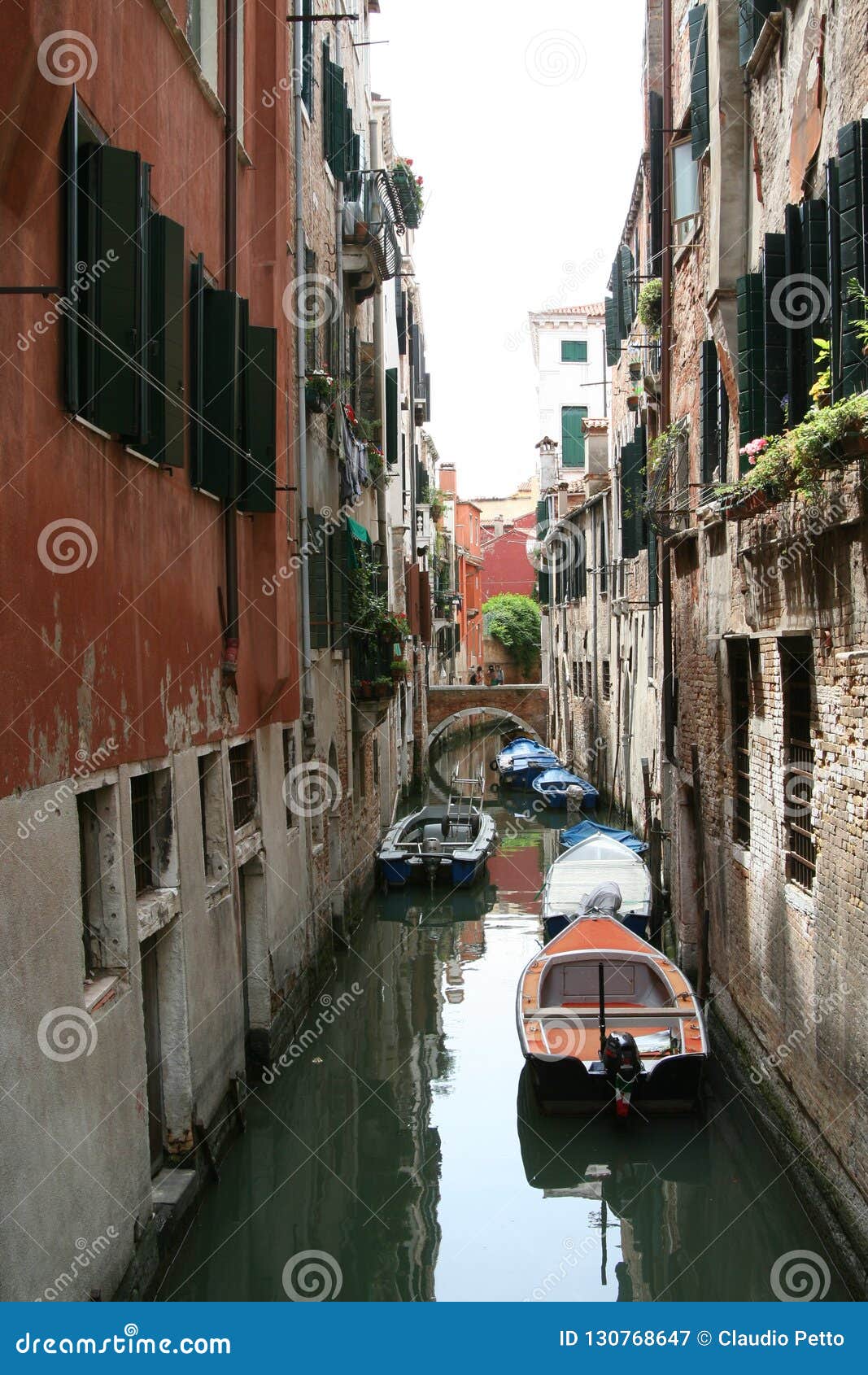 Venice, a small canal editorial photography. Image of cityscape - 130768647