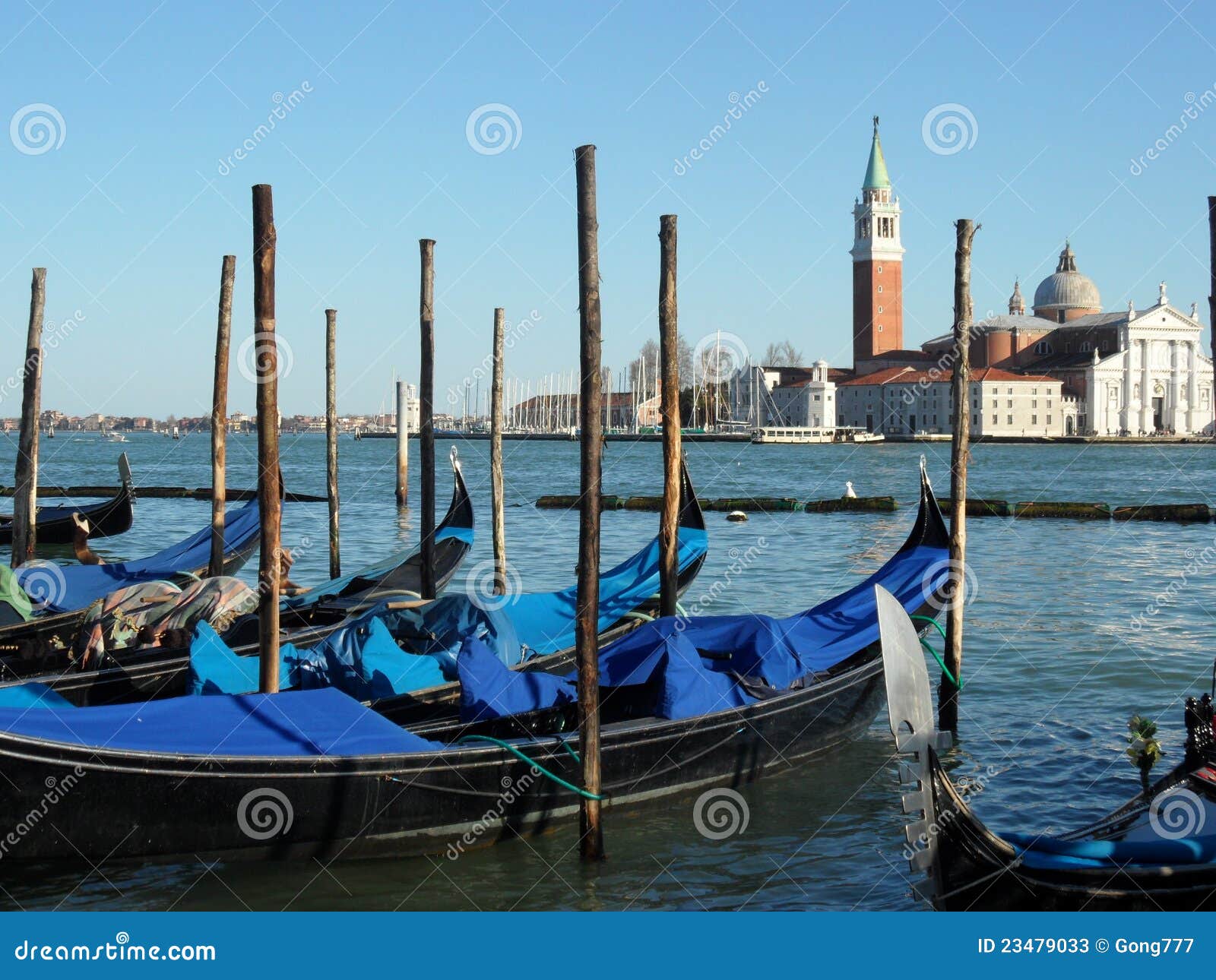 Venice. Spring. Gondolas. stock image. Image of blue - 23479033