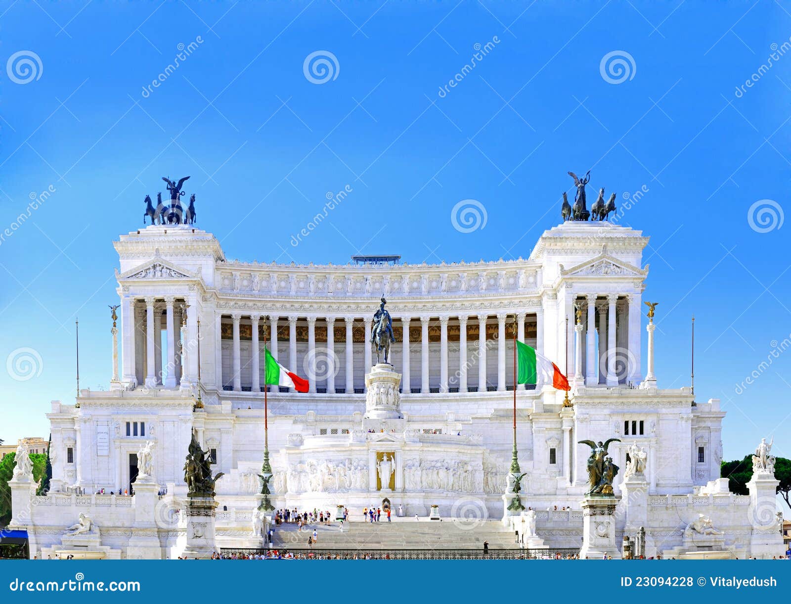 Venice Square in Rome. Italy Stock Photo - Image of center, marble ...