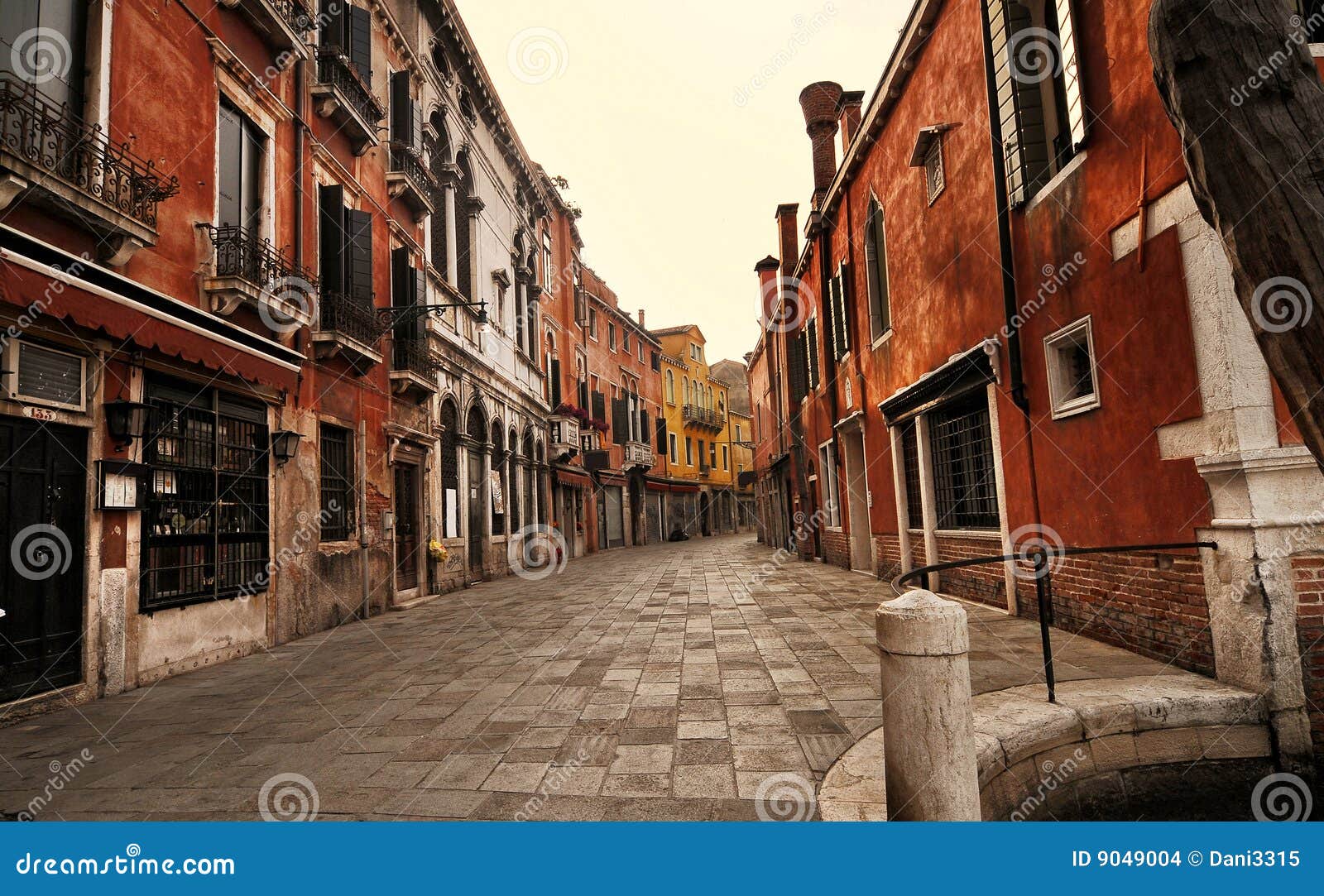 Venice street stock photo. Image of evening, morning, colorful - 9049004