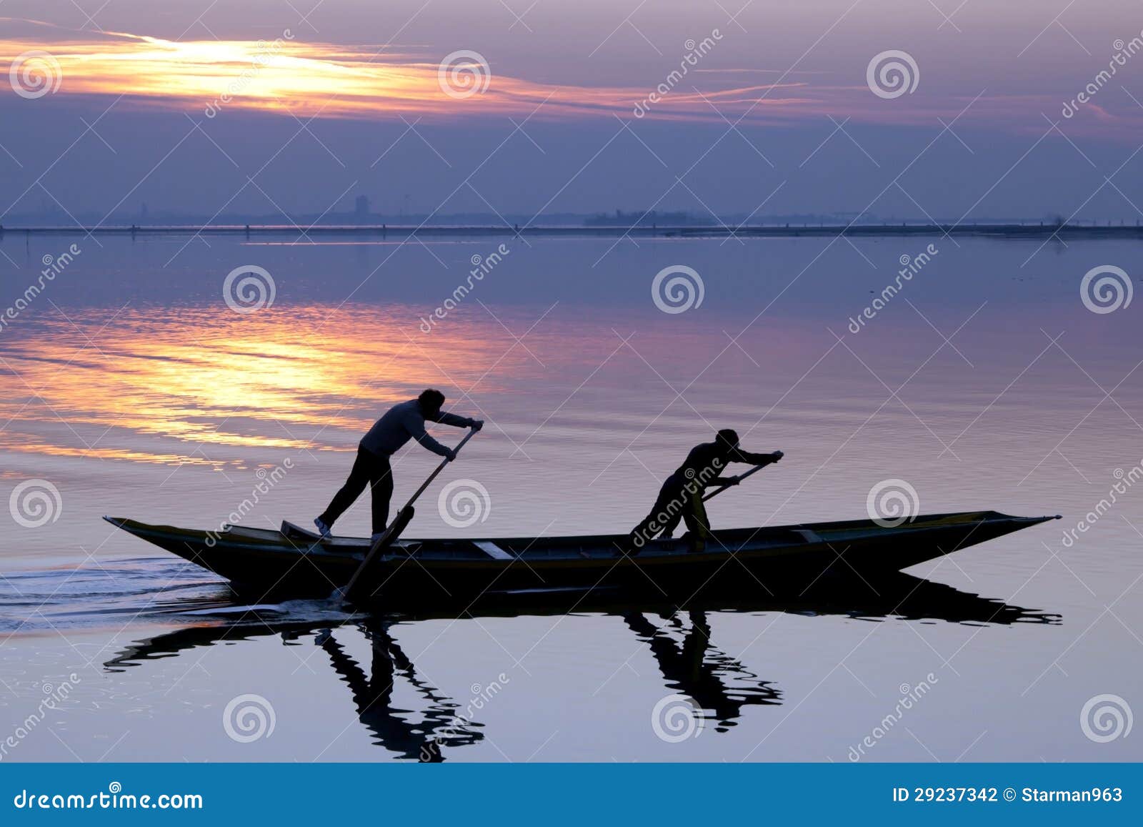 Silhouette Of A Rowing Boat At The Beach Royalty-Free Stock Photography ...