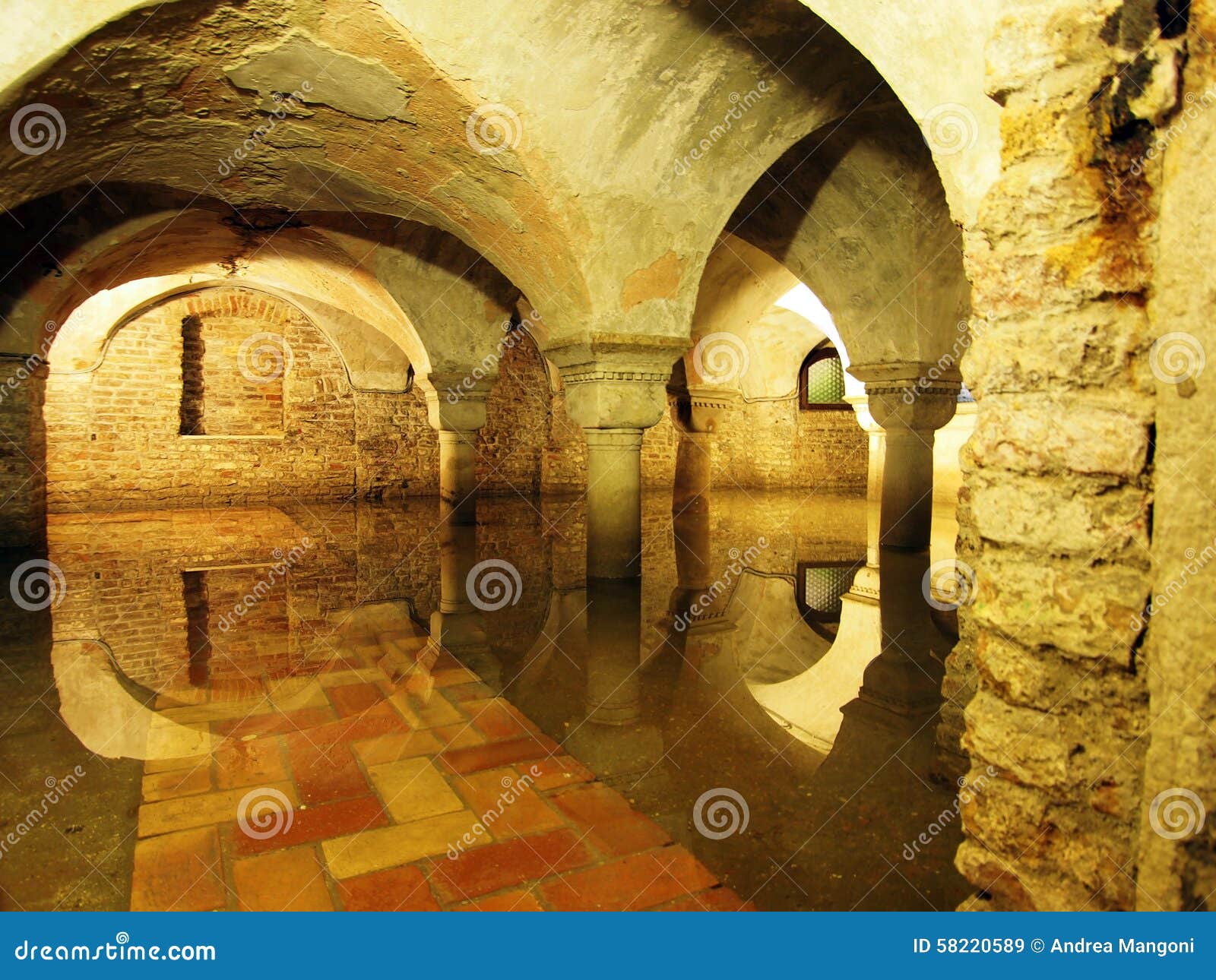 Venice Undergound - the Crypt of St. Zachary Church Stock Image - Image ...