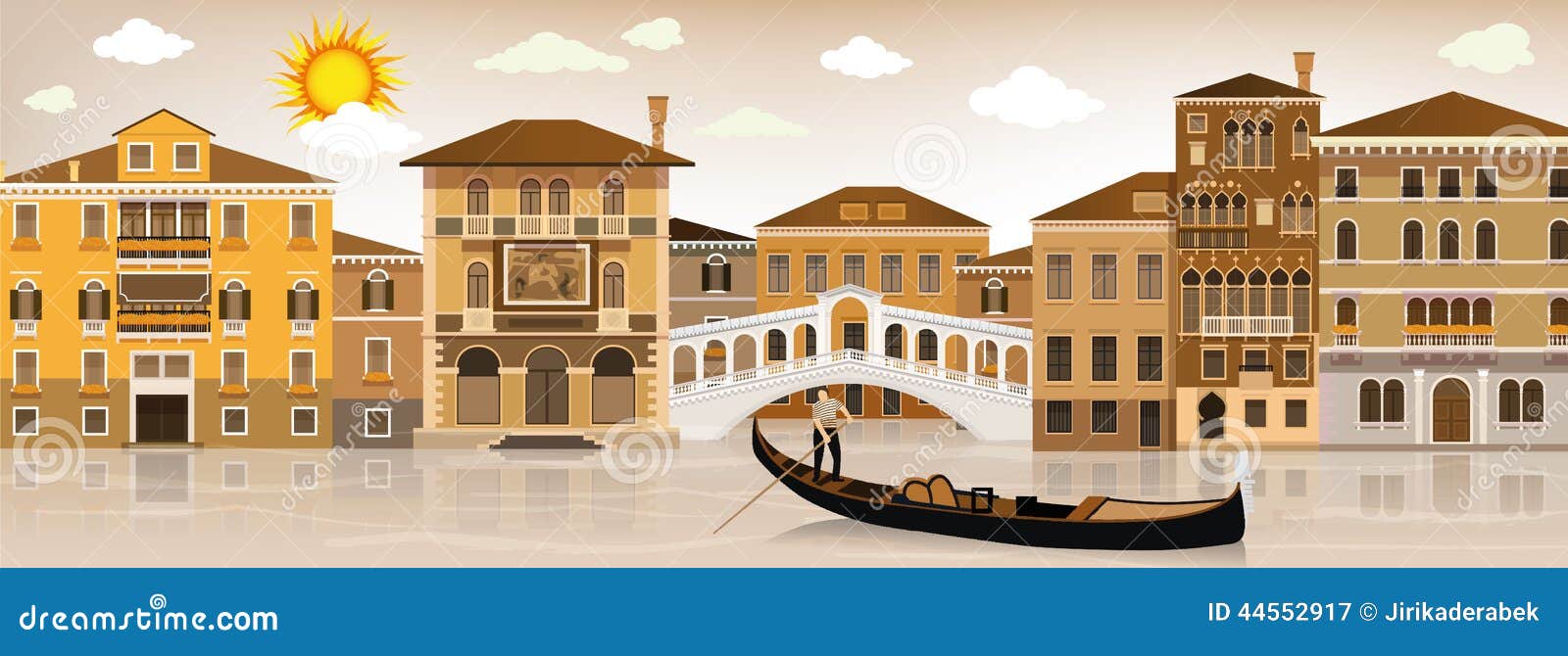 In Venice stock vector. Illustration of exterior, living - 44552917