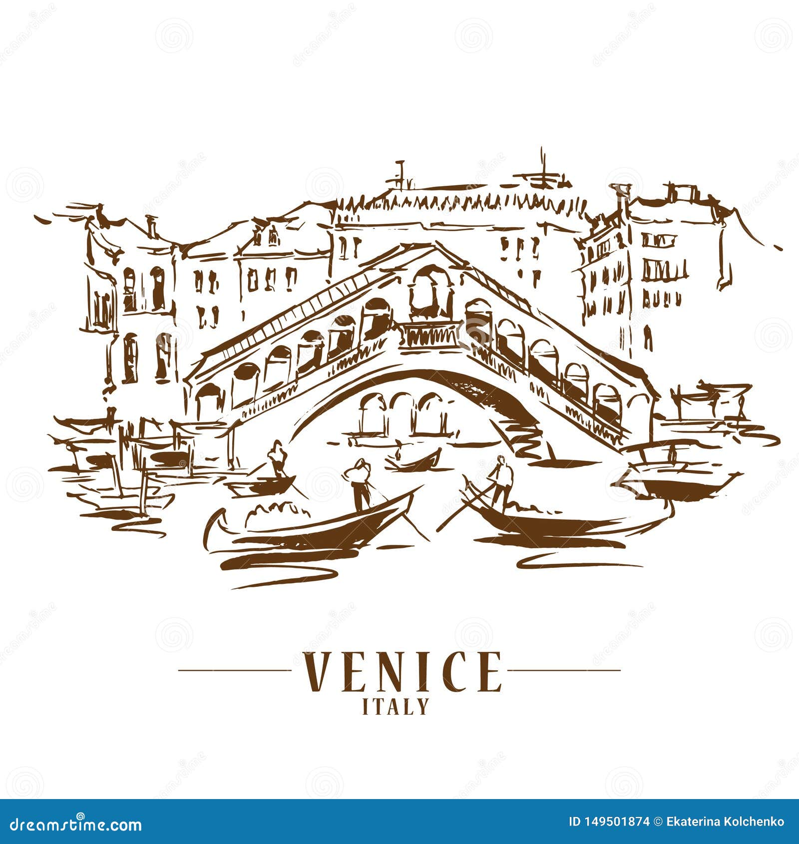 Venice vector illustraton stock vector. Illustration of background ...