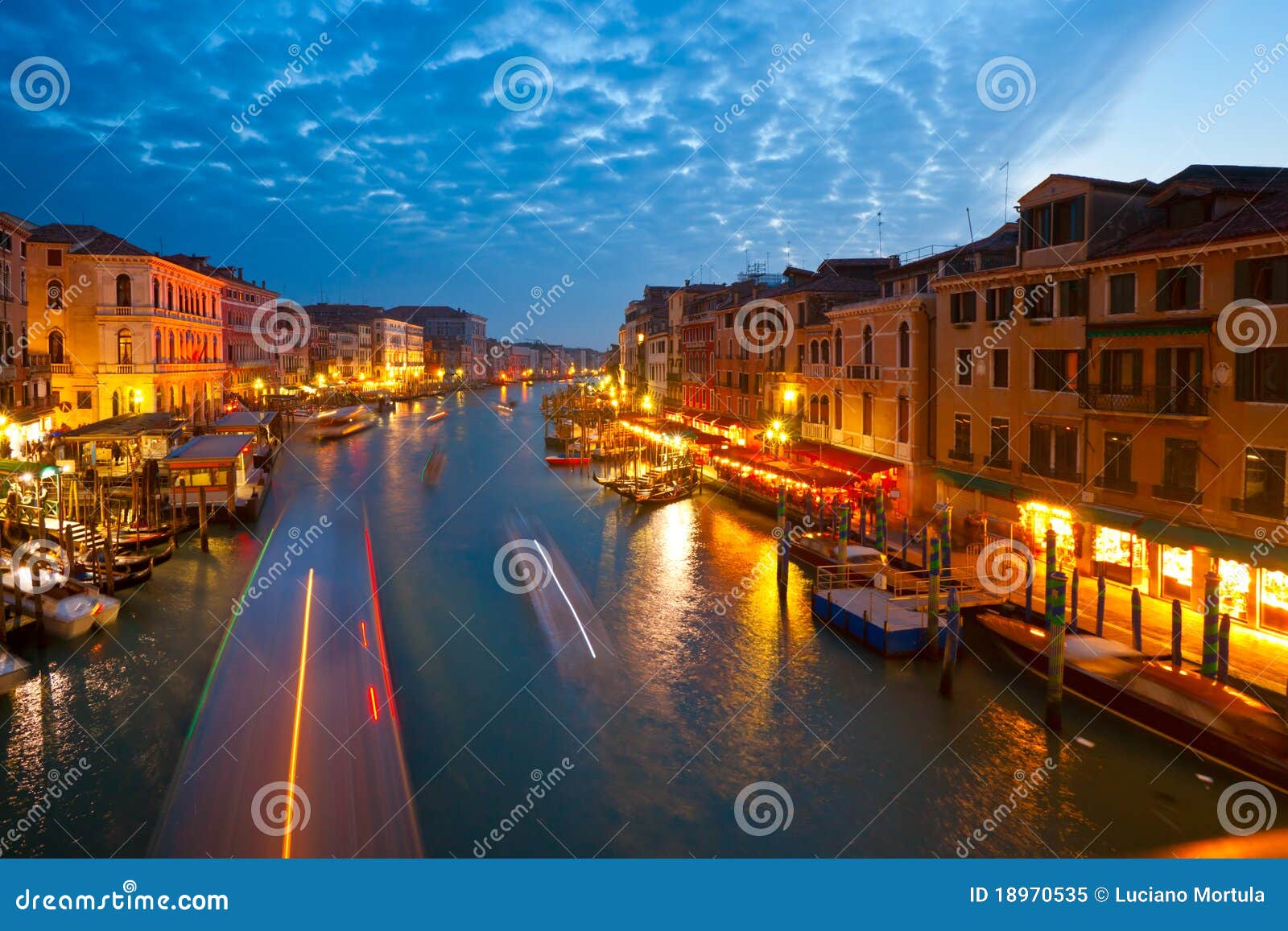 Venice, View from Rialto Bridge. Stock Image - Image of color, city ...