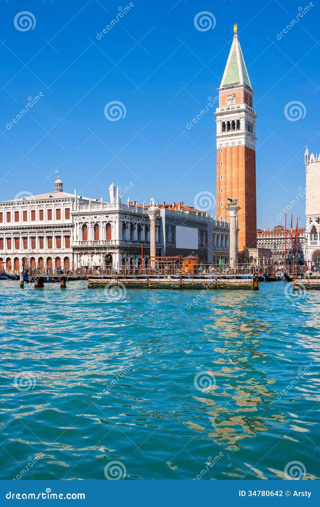 Venice waterfront. Italy stock photo. Image of library - 34780642