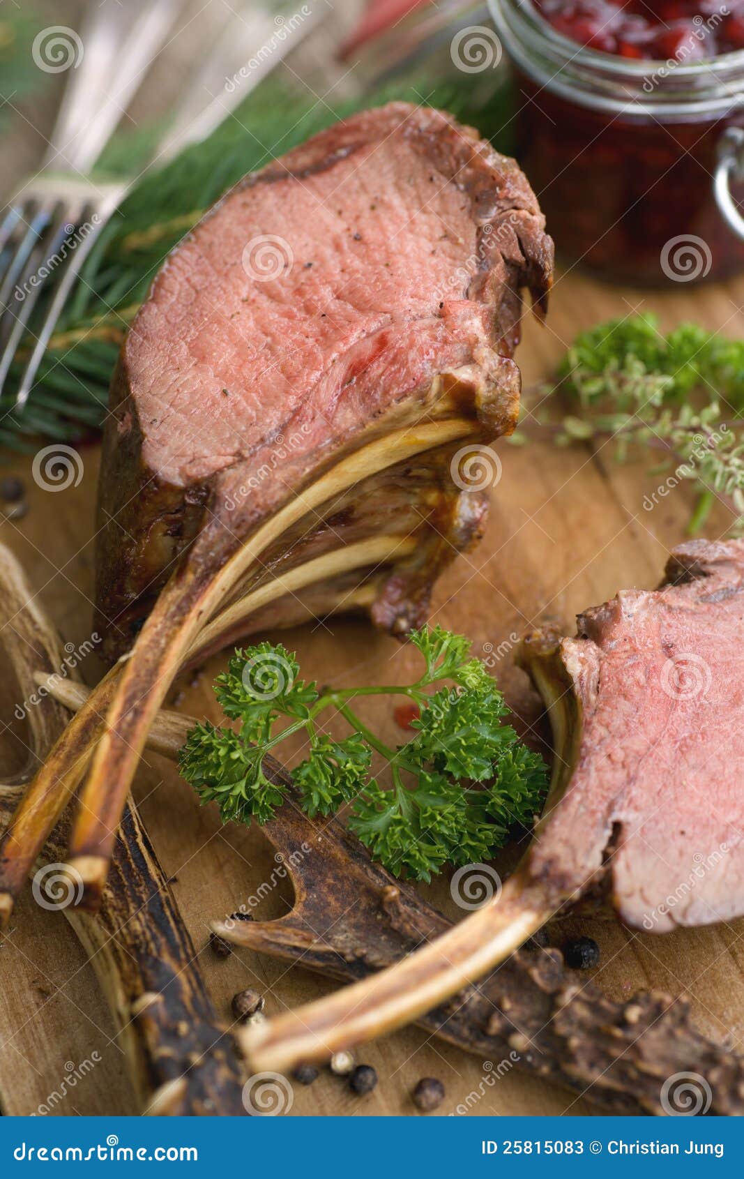 Venison rack stock image. Image of meat, deer, christmas - 25815083