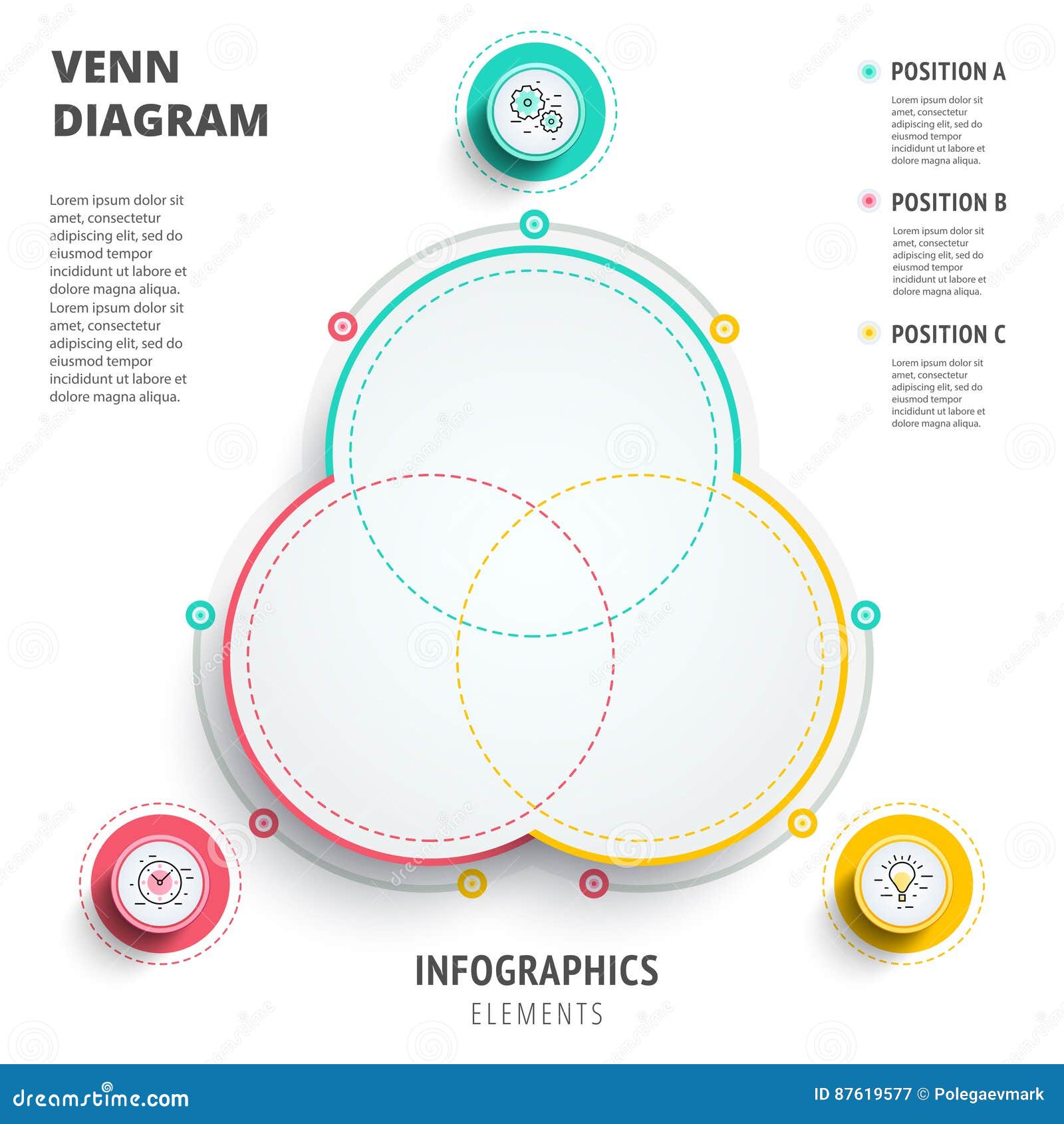 Venn Diagram Circles Infographics Template Design. 3D Vector ... Venn Diagram Circles Infographics Template Design. 3D Vector ...