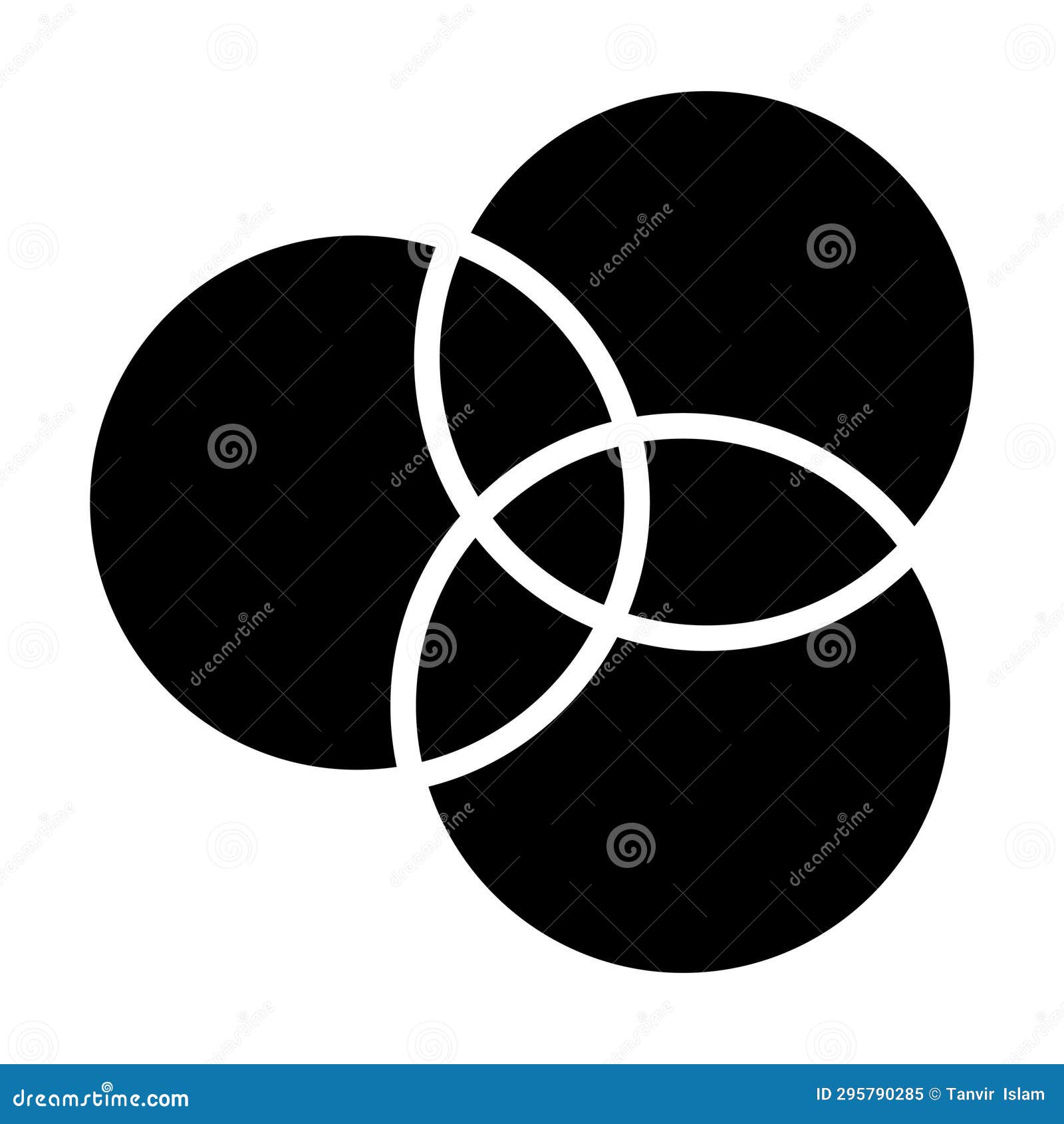 Venn Diagram Icon stock vector. Illustration of infographic - 295790285
