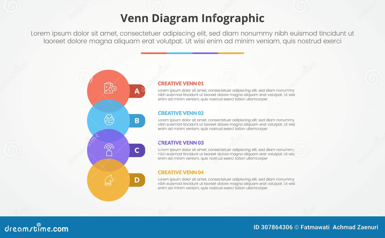 Venn Diagram Infographic Concept for Slide Presentation with Big Circle ...