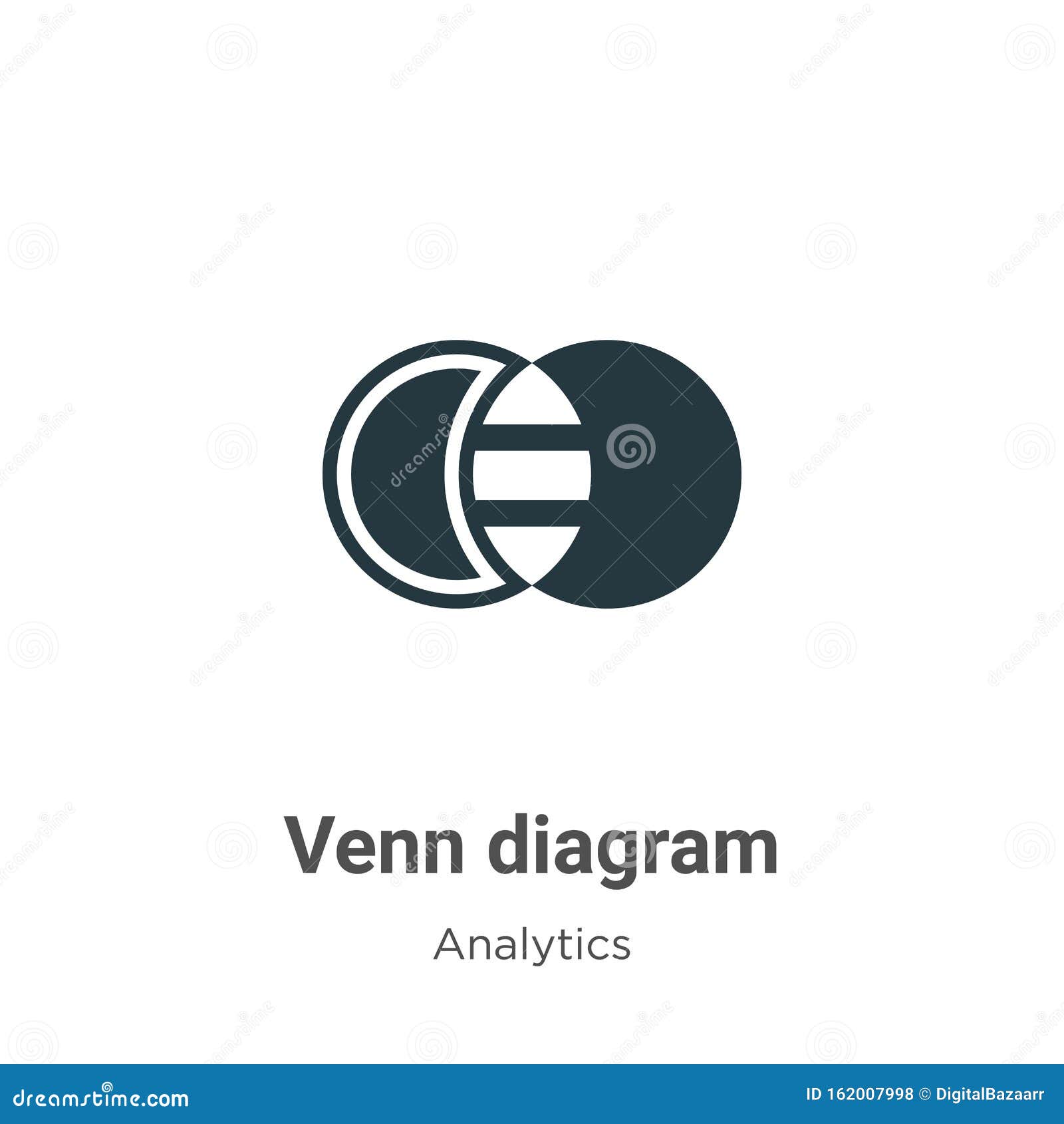 Venn Diagram Vector Icon On White Background. Flat Vector Venn Diagram ...