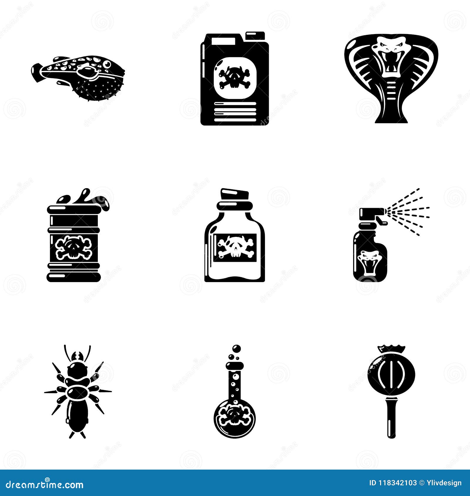 Venom Icons Set, Simple Style Stock Vector - Illustration of monkey ...
