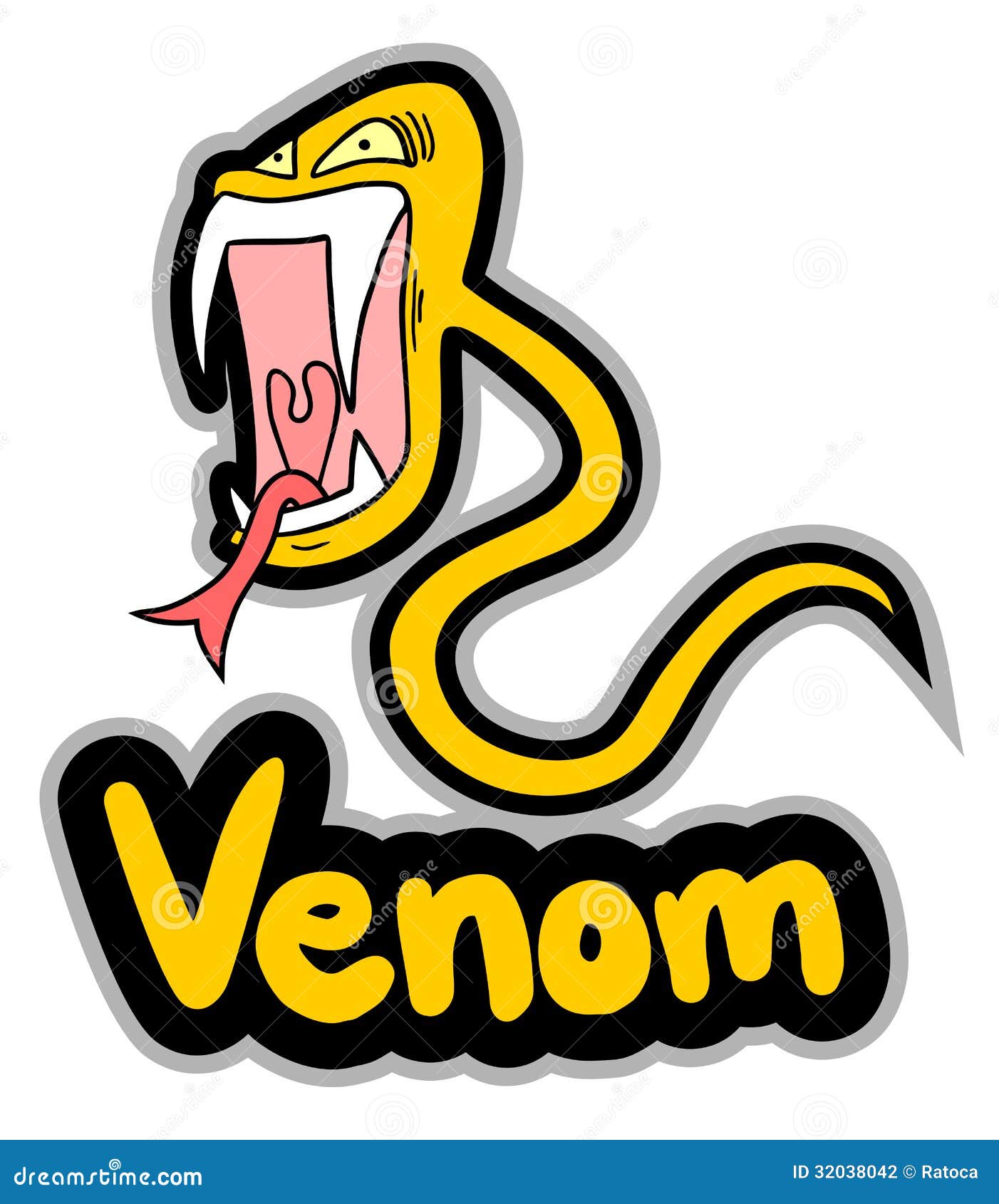 Venom Snake Vector Illustration | CartoonDealer.com #32038042