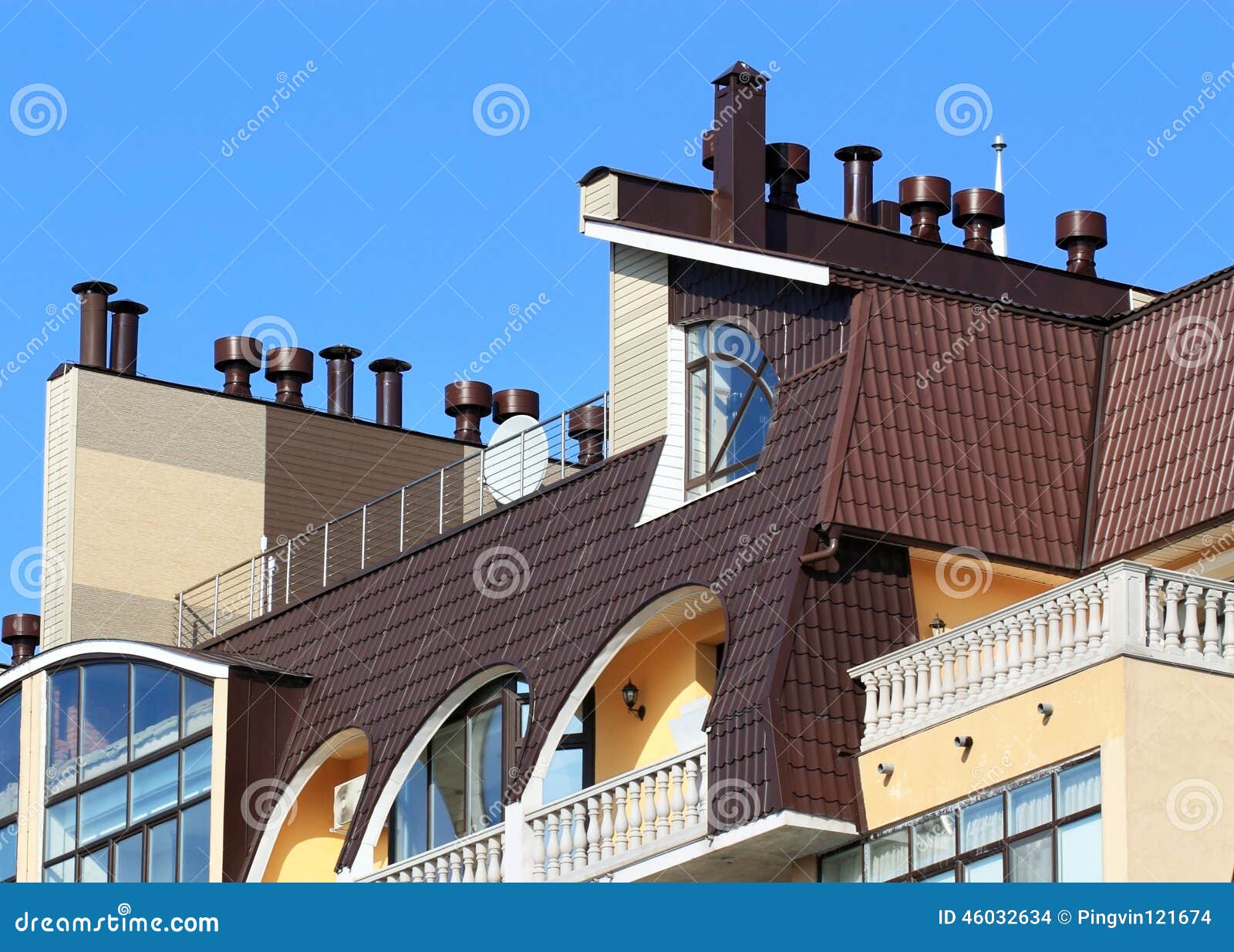 Vent apparatus on the roof stock photo. Image of ventilation - 46032634