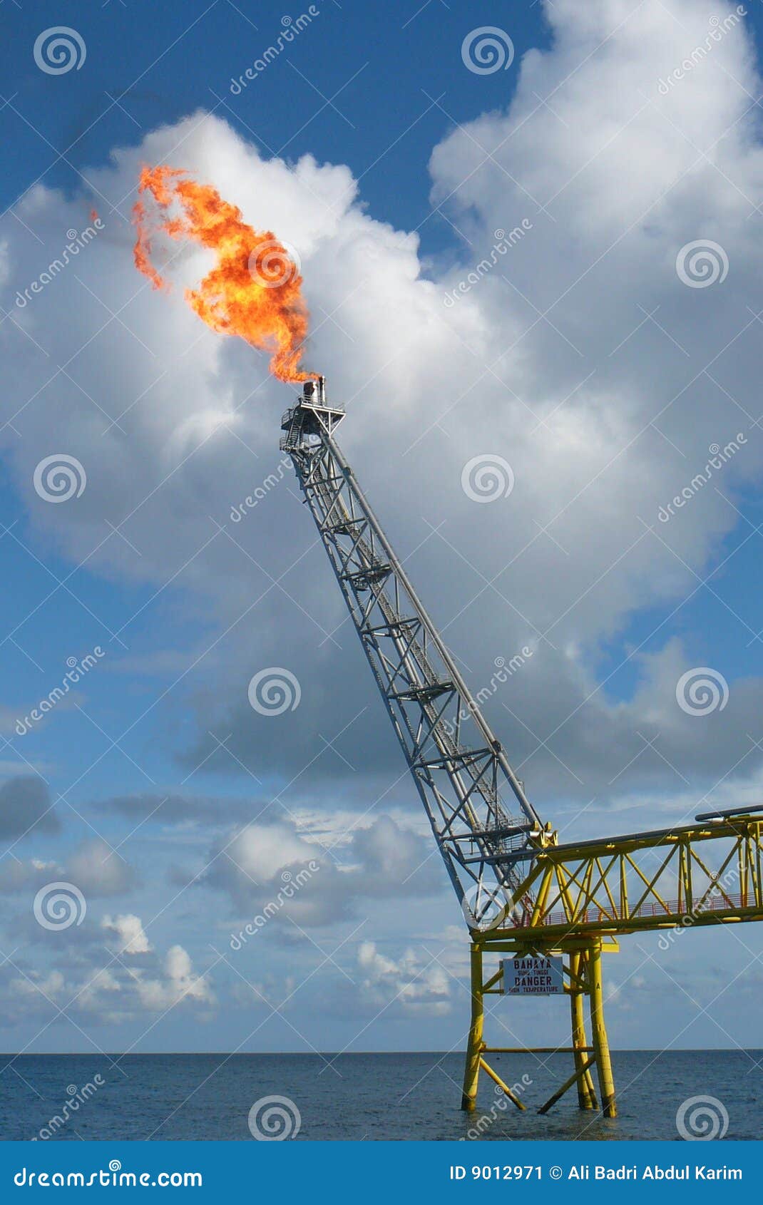 Vent Flare Boom stock image. Image of offshore, danger - 9012971