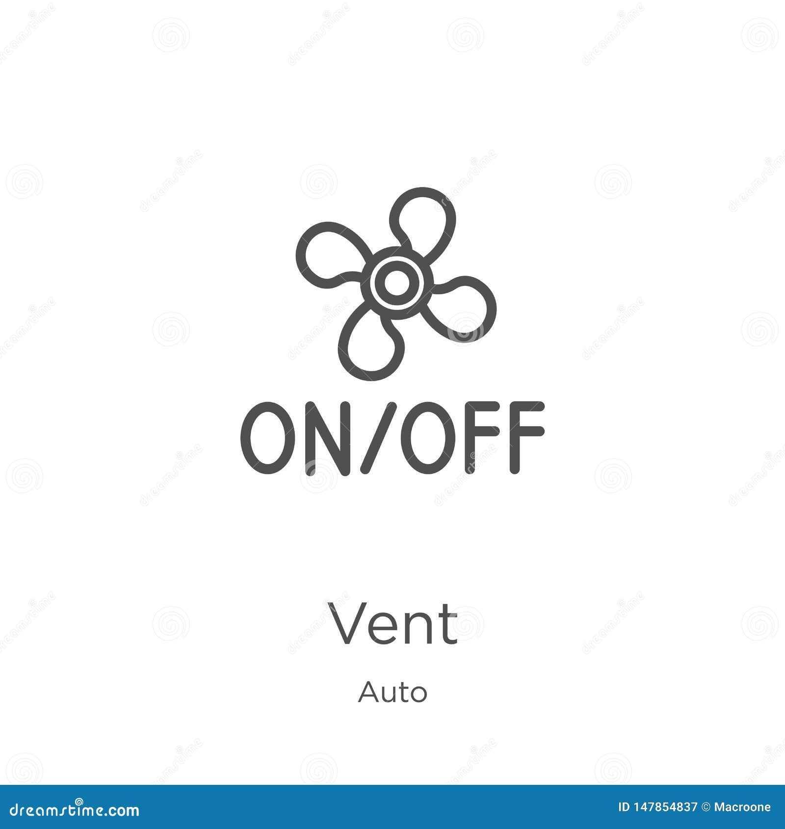 Vent Icon Vector from Auto Collection. Thin Line Vent Outline Icon ...