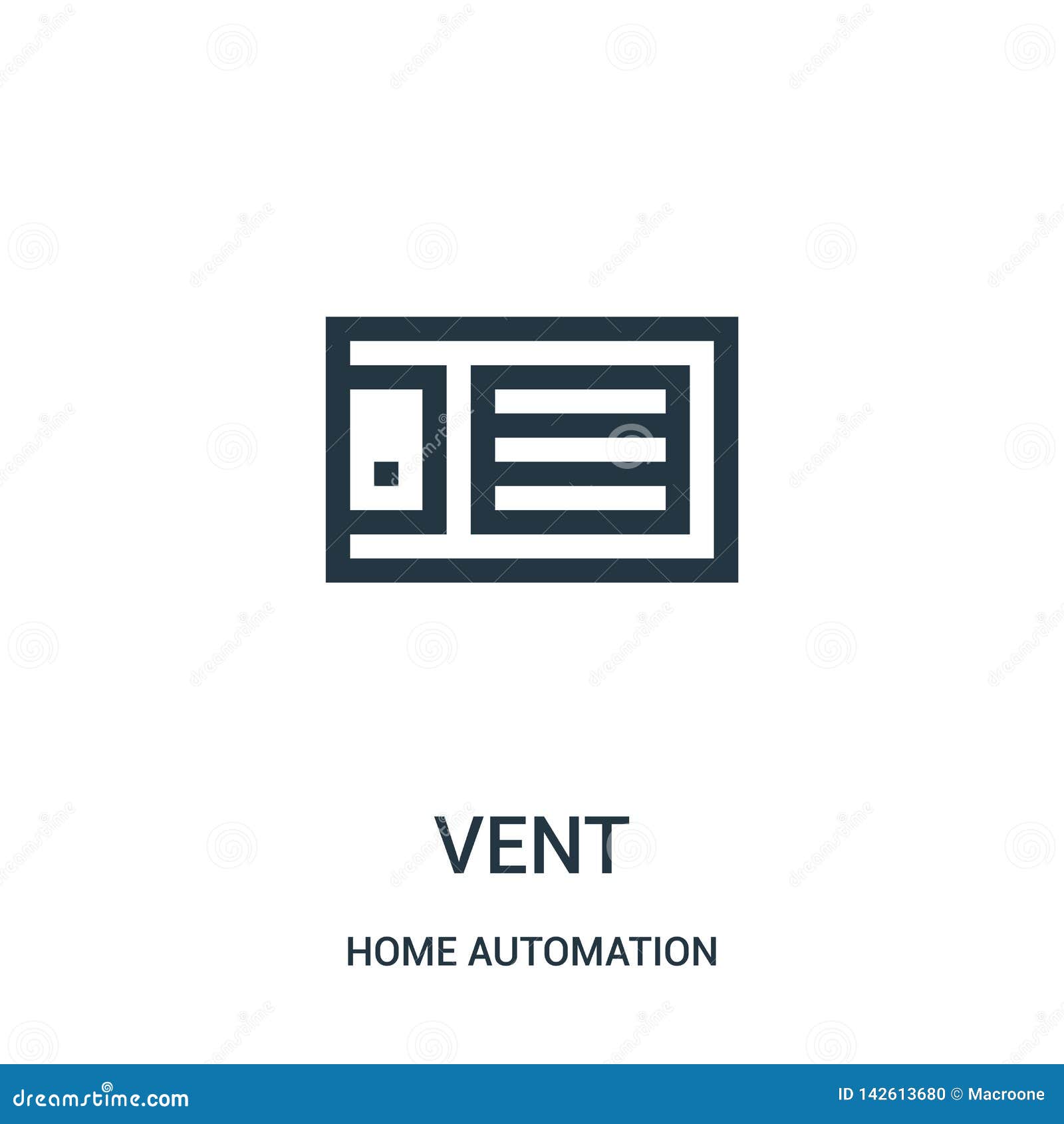 Vent Icon Vector from Home Automation Collection. Thin Line Vent ...