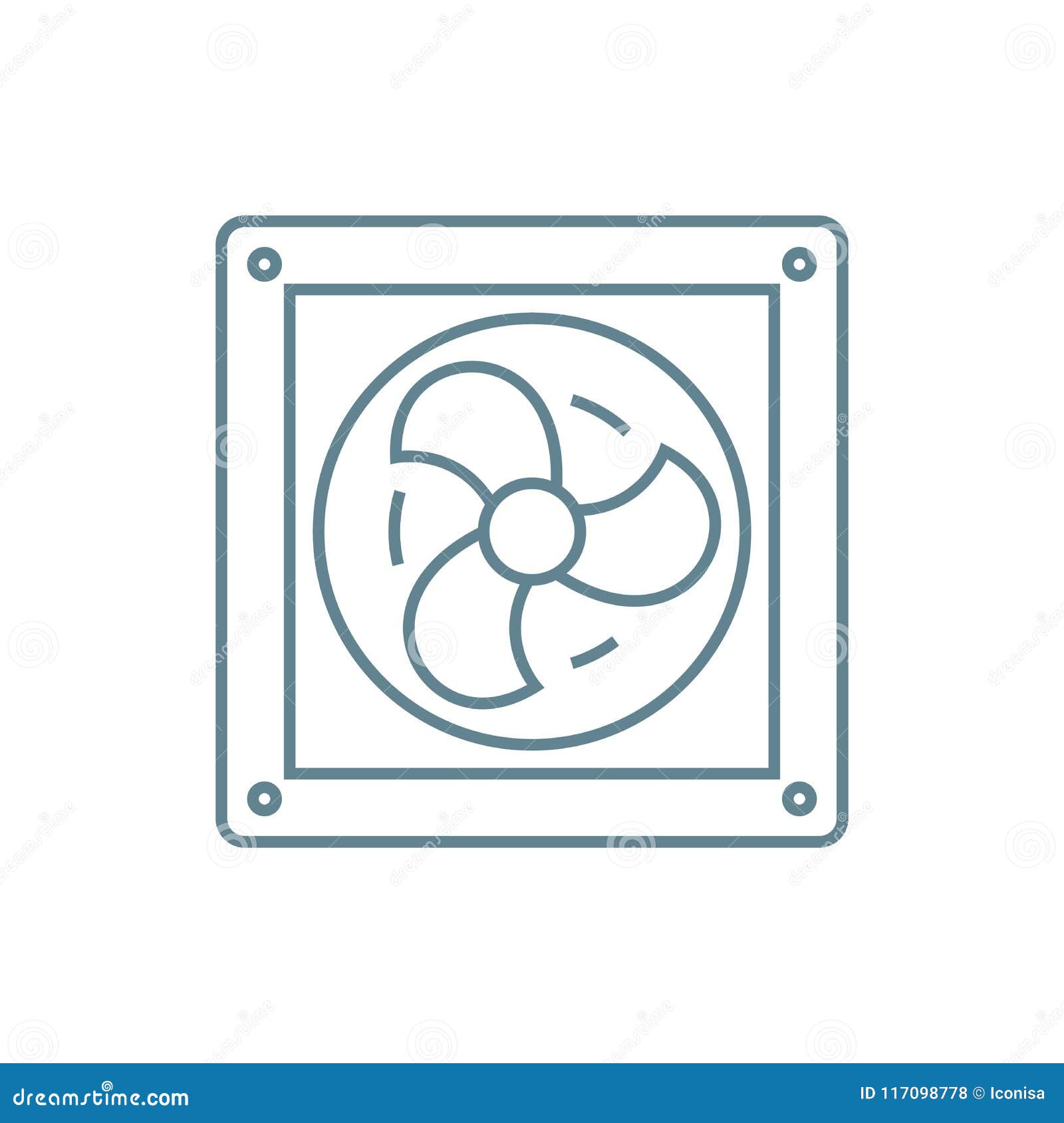 Vent Linear Icon Concept Vent Line Vector Sign Symbol Illustration