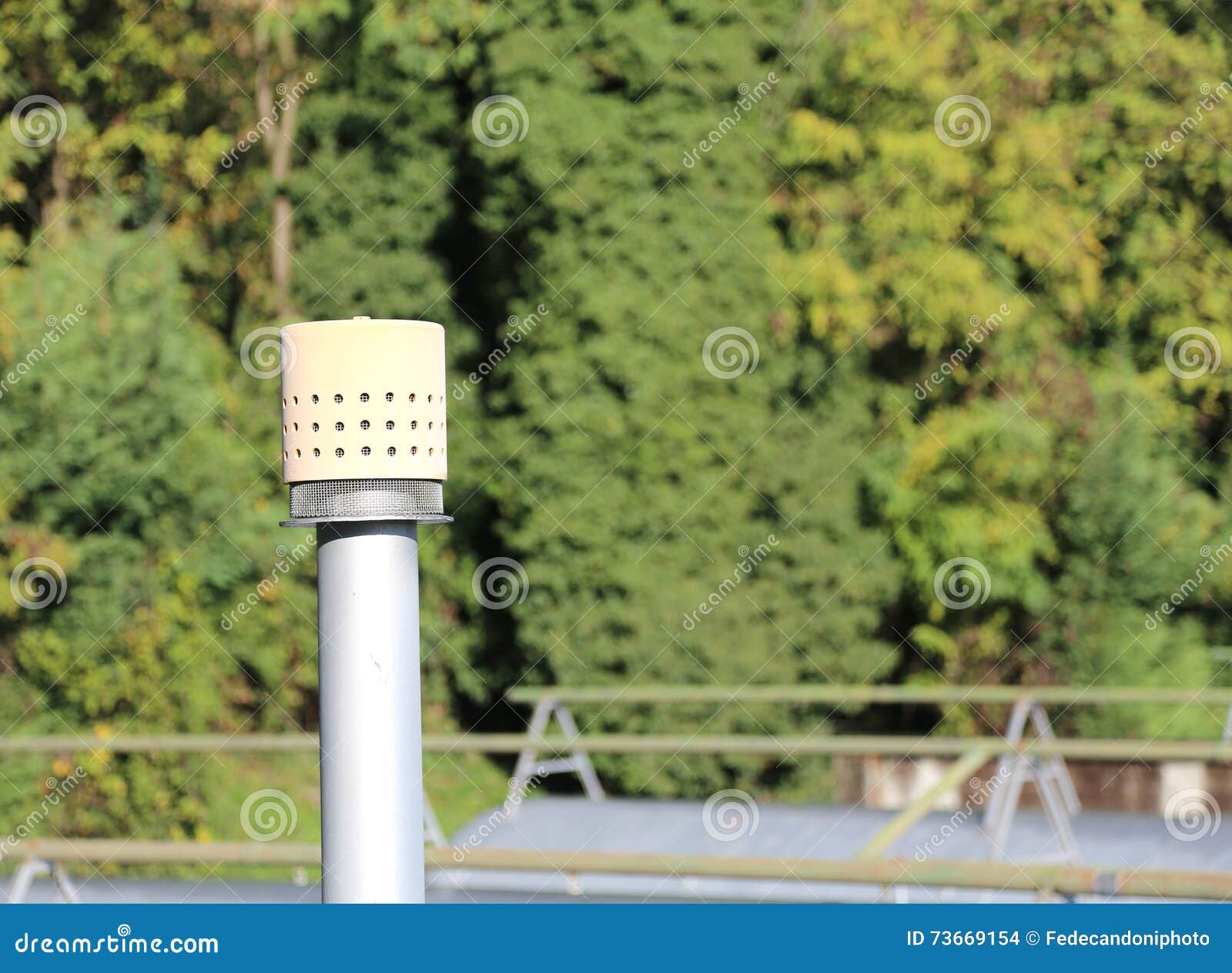 Vent Pipe Above the Large Cylinder for the Storage of Gas in the Stock ...