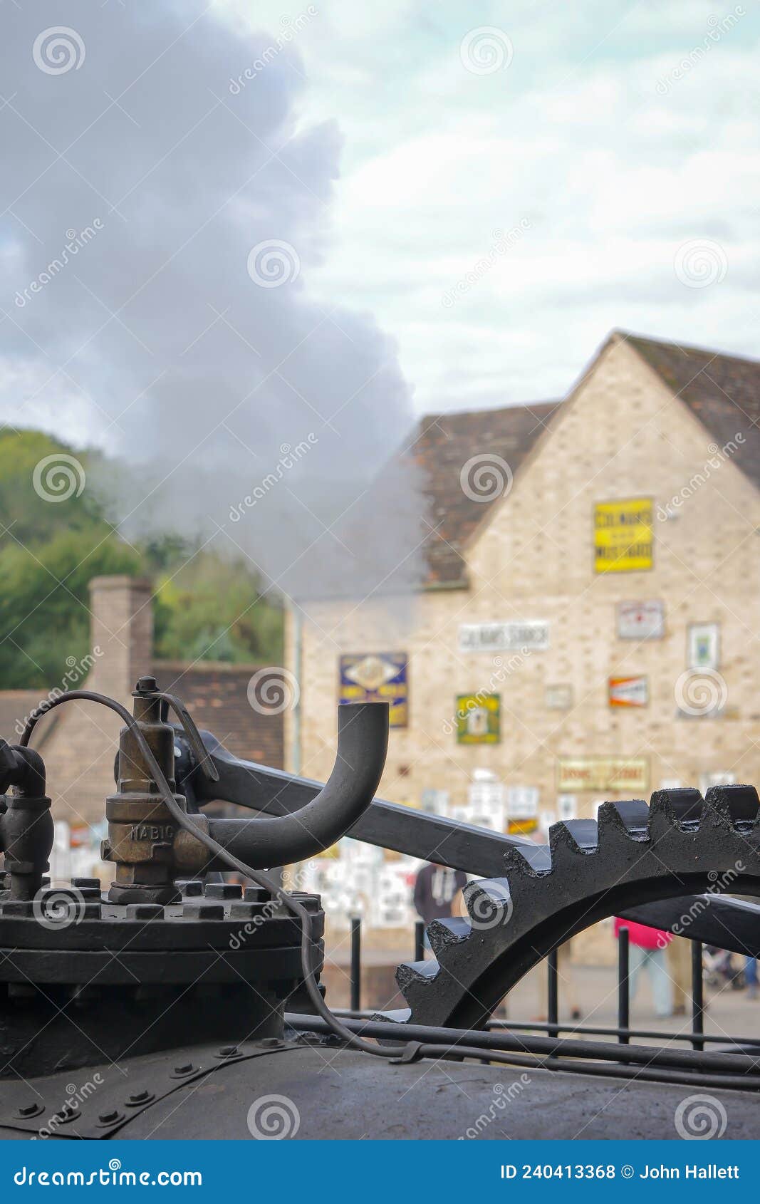 A Vent Pipe from an Old Steam Engine Stock Photo - Image of signs ...