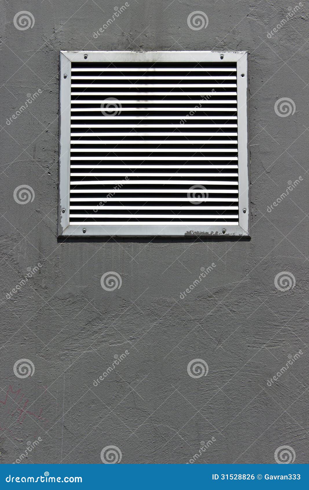 Vent window on gray wall stock photo. Image of iron, architecture ...