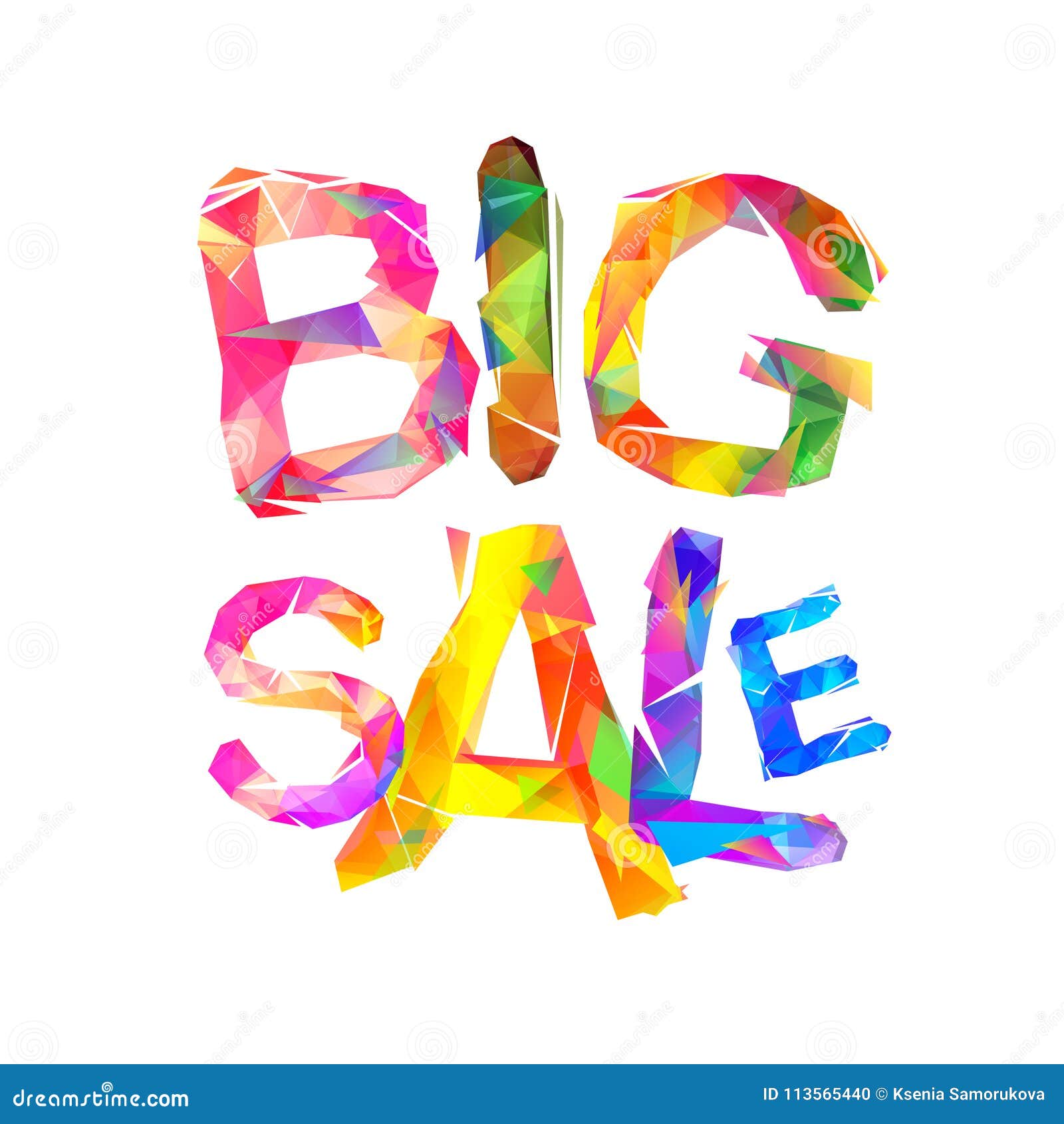 Venta Grande Letras Triangulares Del Vector Ilustración del Vector ...