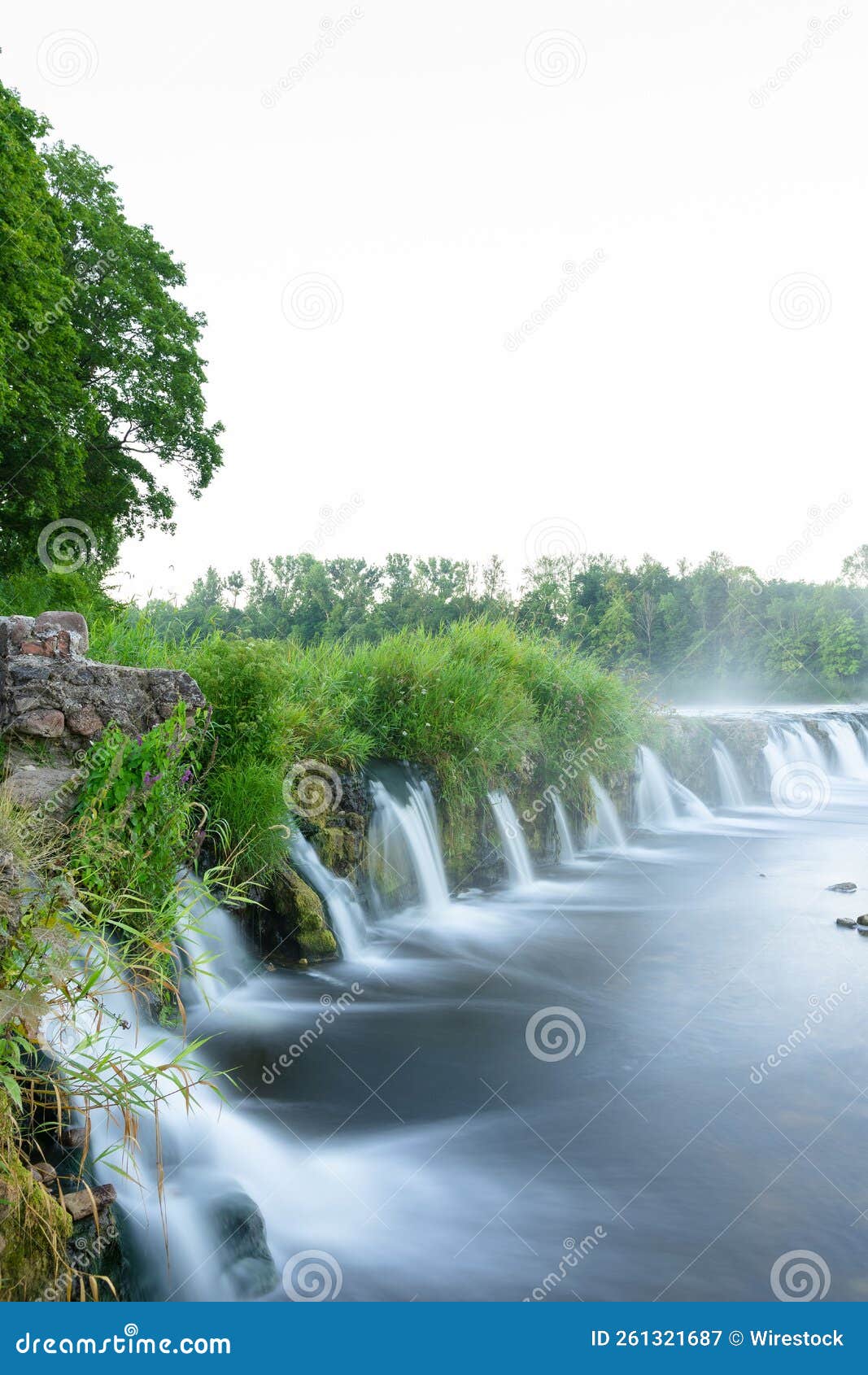 Venta Rapid Waterfall in a Long Exposure Vertical Shot Stock Image ...