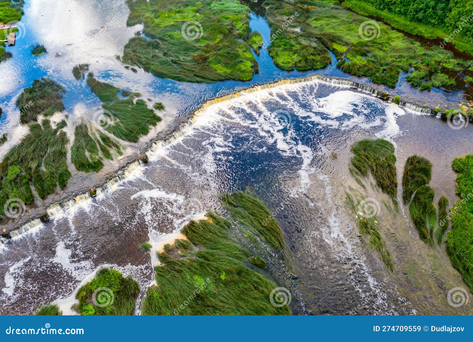 Venta Waterfall at Latvian Village Kuldiga Stock Image - Image of ...