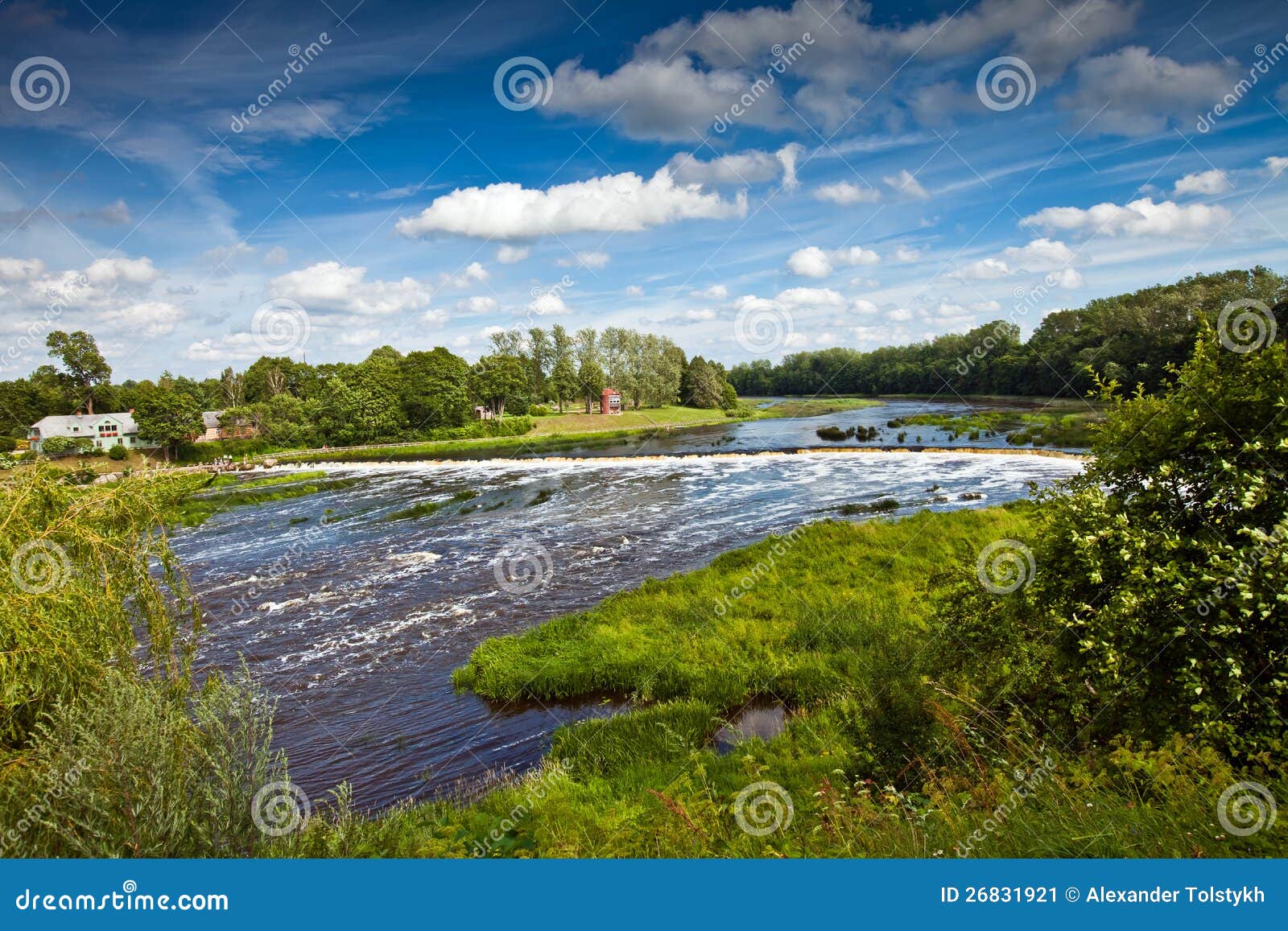 The Venta Waterfall (Ventas Rumba) in Kuldiga Stock Image - Image of ...