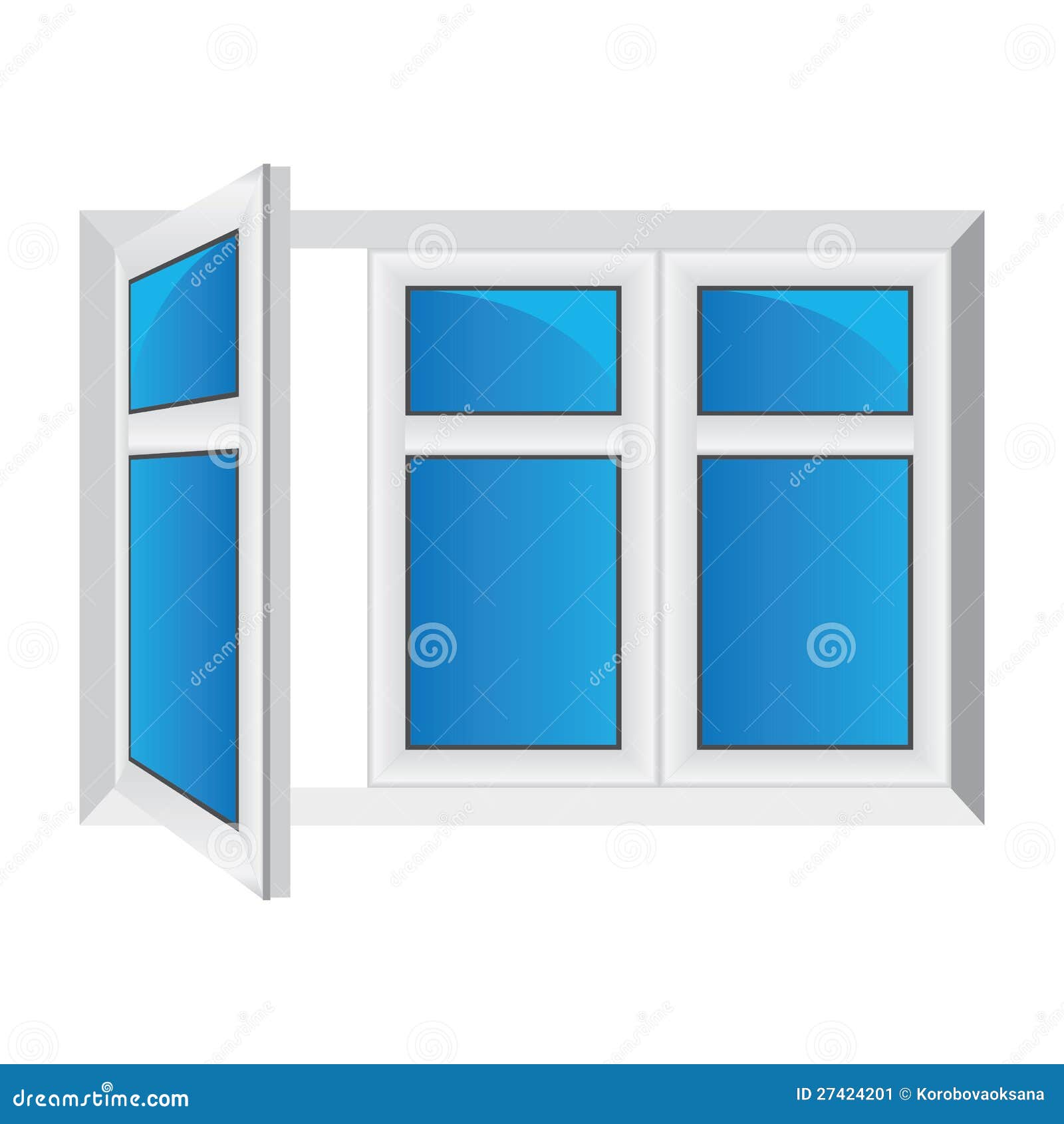 Ventana abierta del vector ilustración del vector. Ilustración de ...