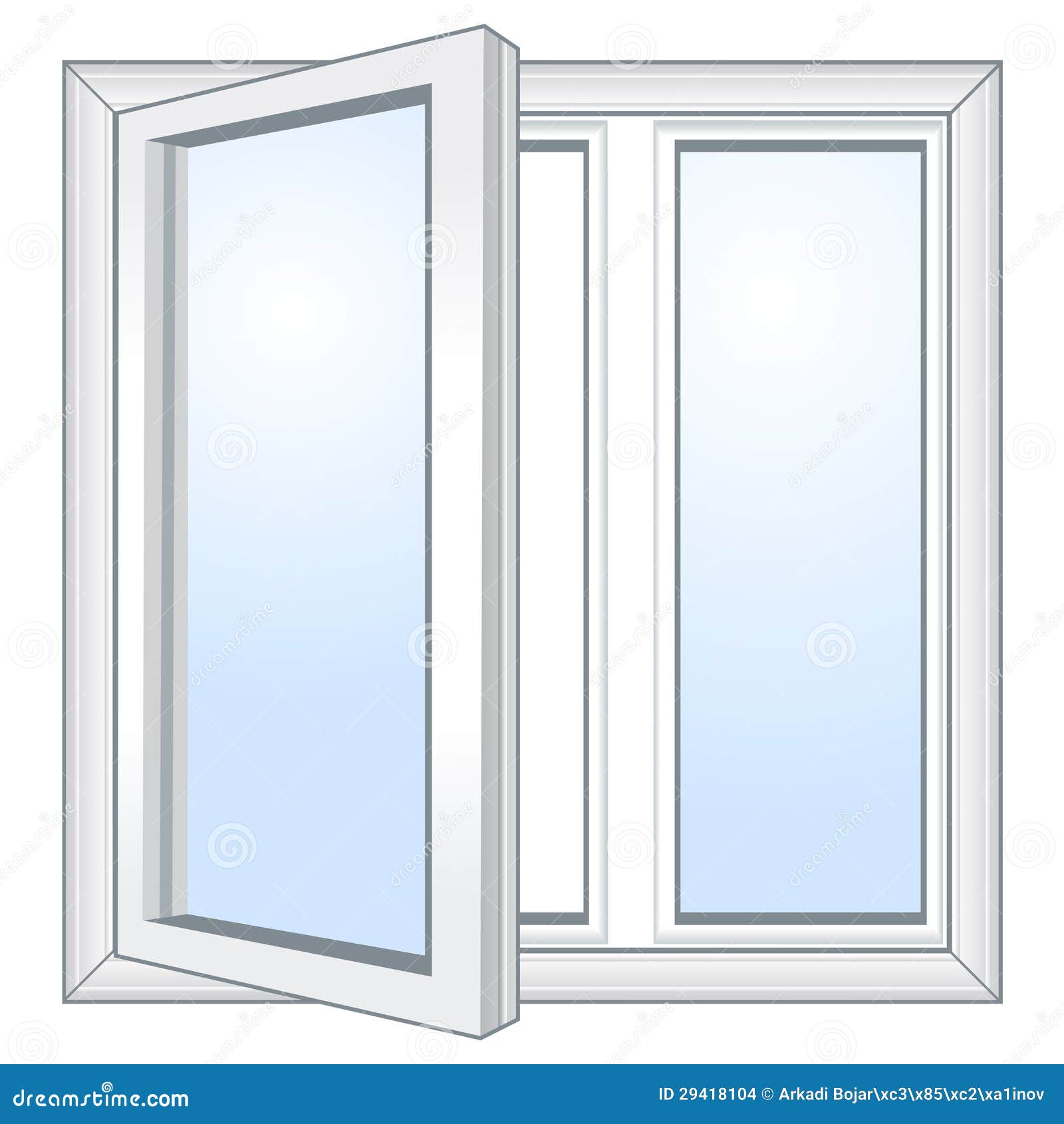 Ventana abierta del vector ilustración del vector. Ilustración de ...