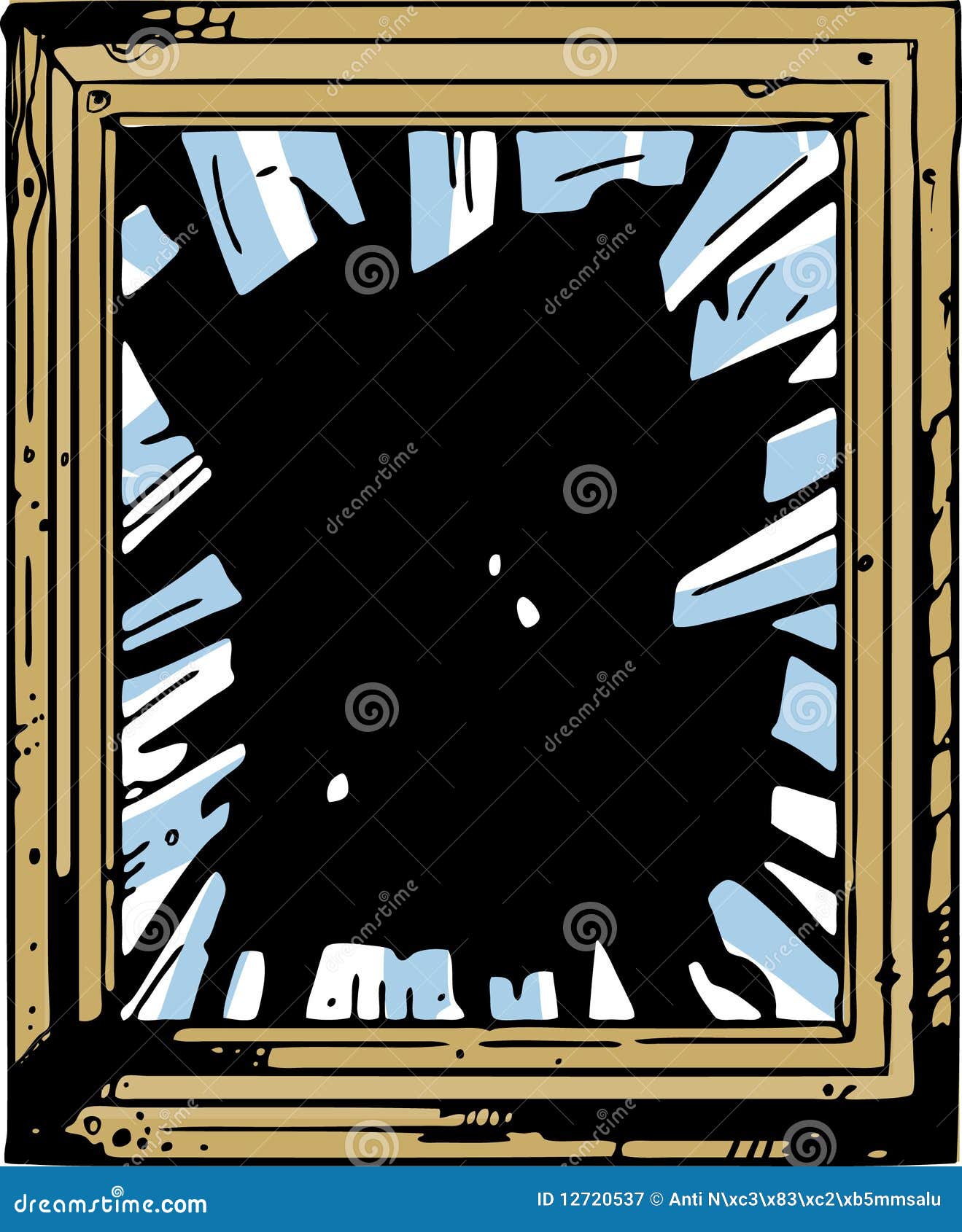 Ventana rota vector ilustración del vector. Ilustración de cristal ...
