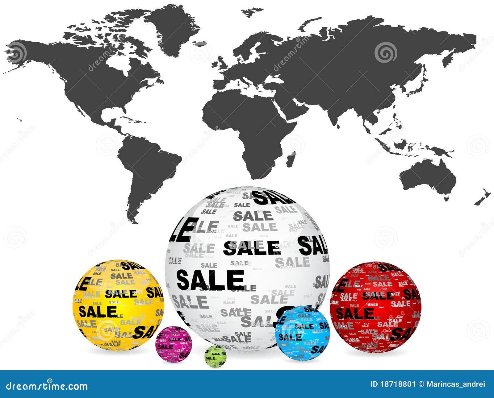 Ventas en todo el mundo ilustración del vector. Ilustración de promueva ...