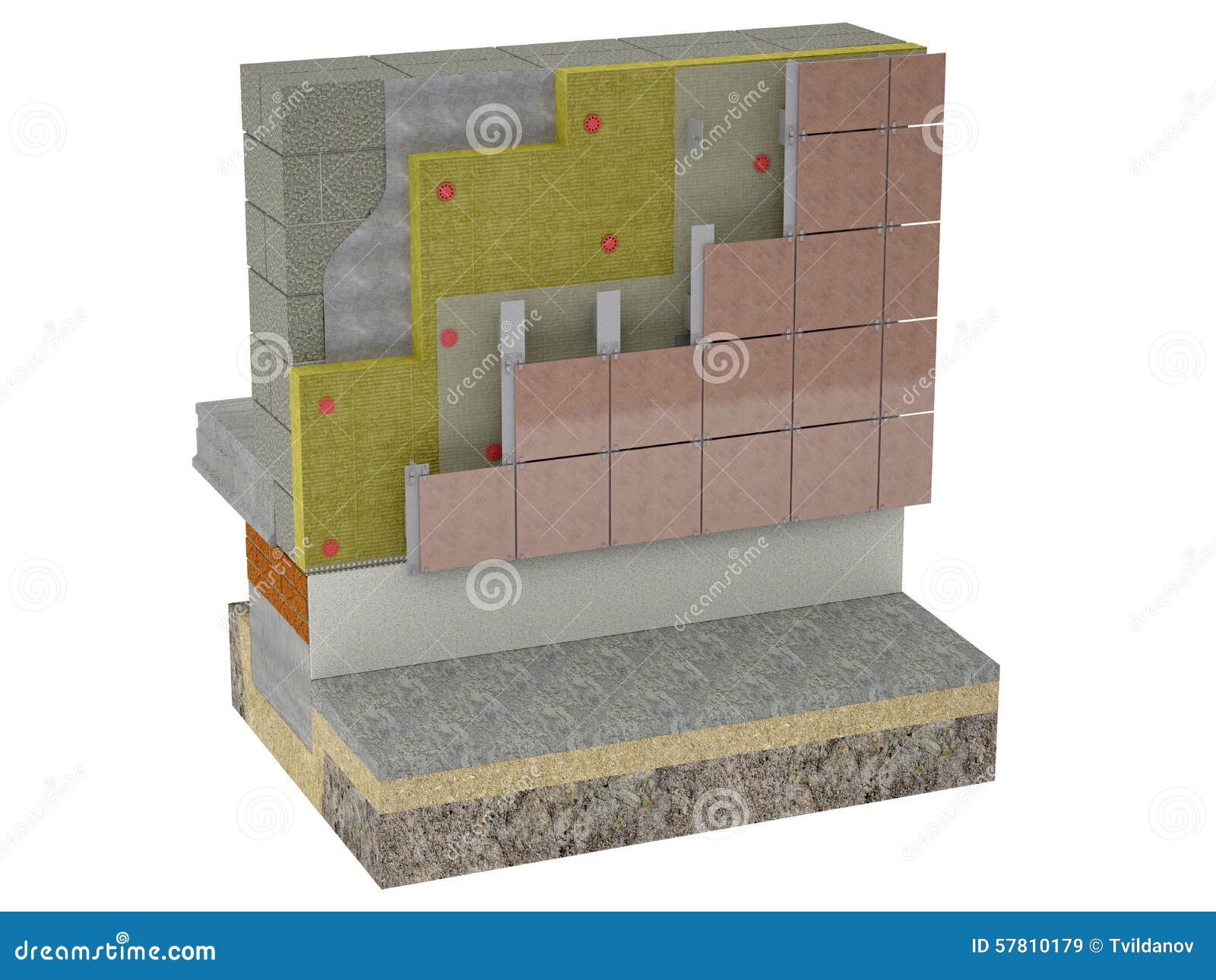 Vented facades with plates stock illustration. Illustration of interior ...