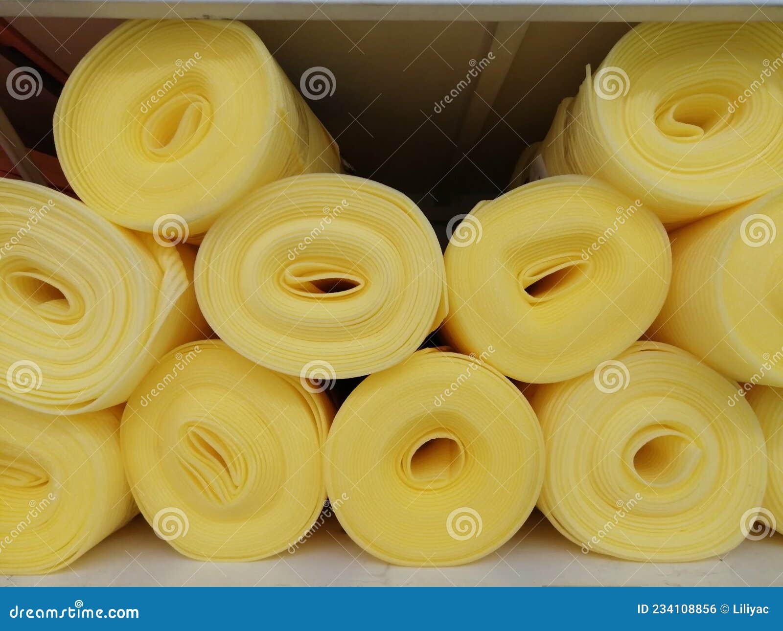Ventilated Pnp Backing in Rolls. Flooring Stock Photo - Image of yellow ...