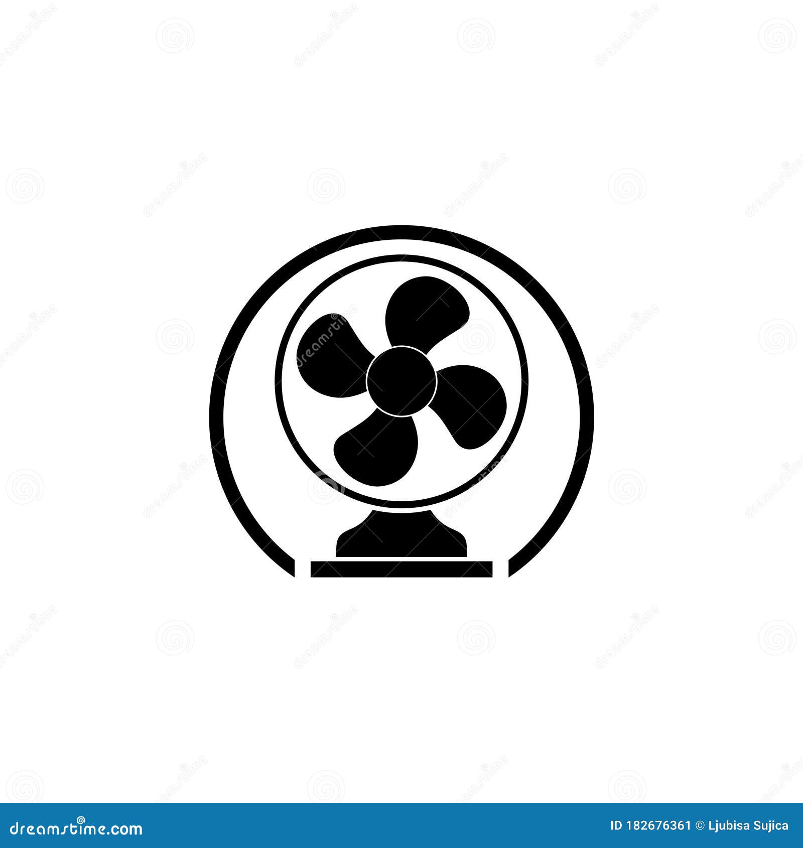 Ventilating Fan Icon Vector Sign And Symbol Isolated On White ...
