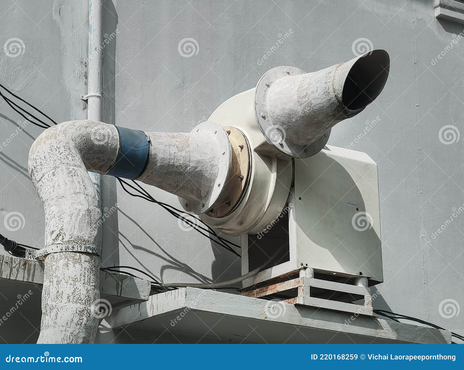 Old Ventilation and Air Conditioning Pipe Stock Image - Image of tube ...