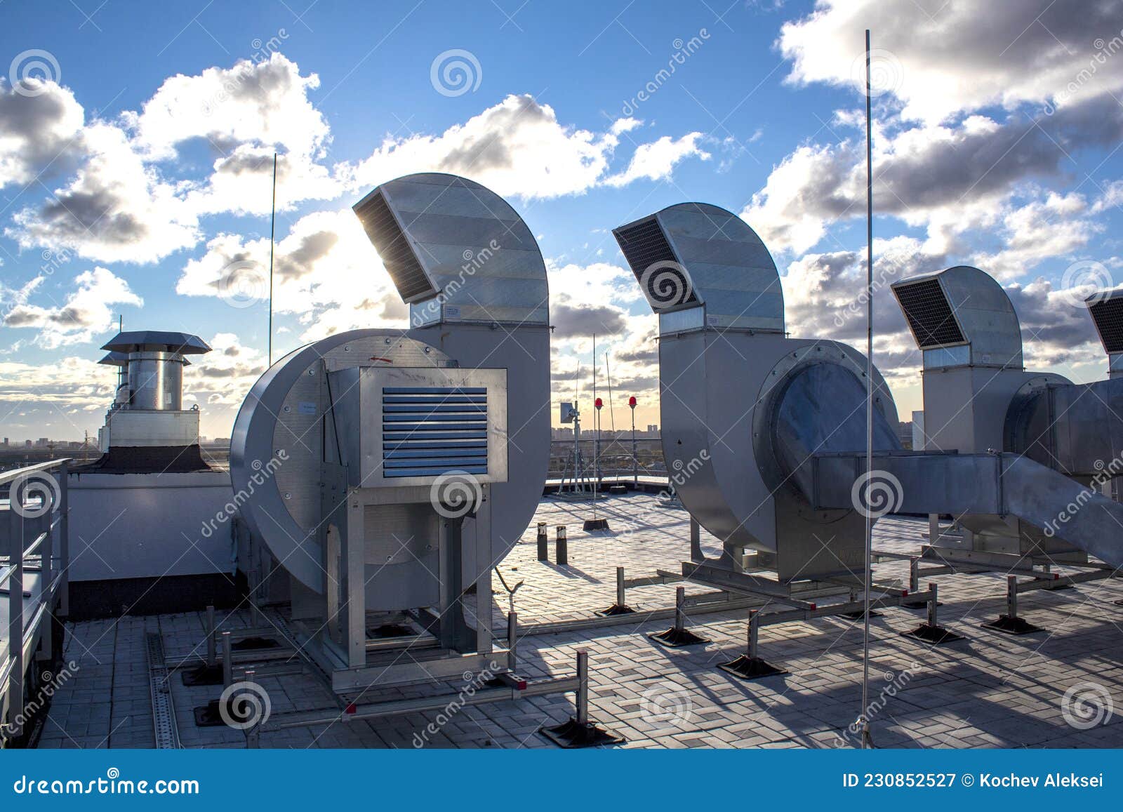 Ventilation and Air Conditioning System Installed on the Roof of an ...