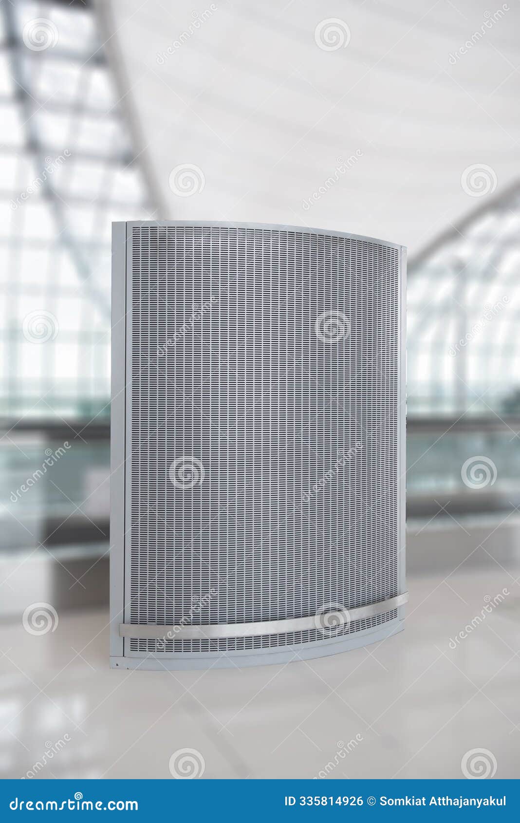 Ventilation Air Diffuser in the Airport. Stock Photo - Image of steel ...