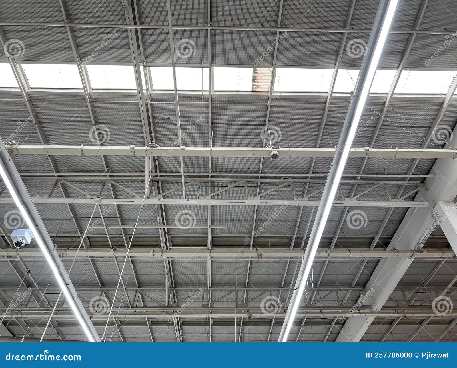Ventilation Cooling Pipe Systems Under the Ceiling in an Industrial ...