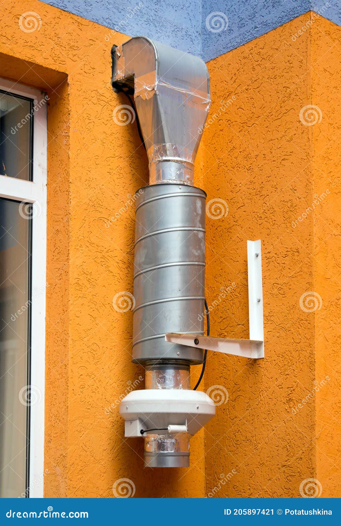 The Ventilation Device is Mounted at the Apartment Window Stock Image ...