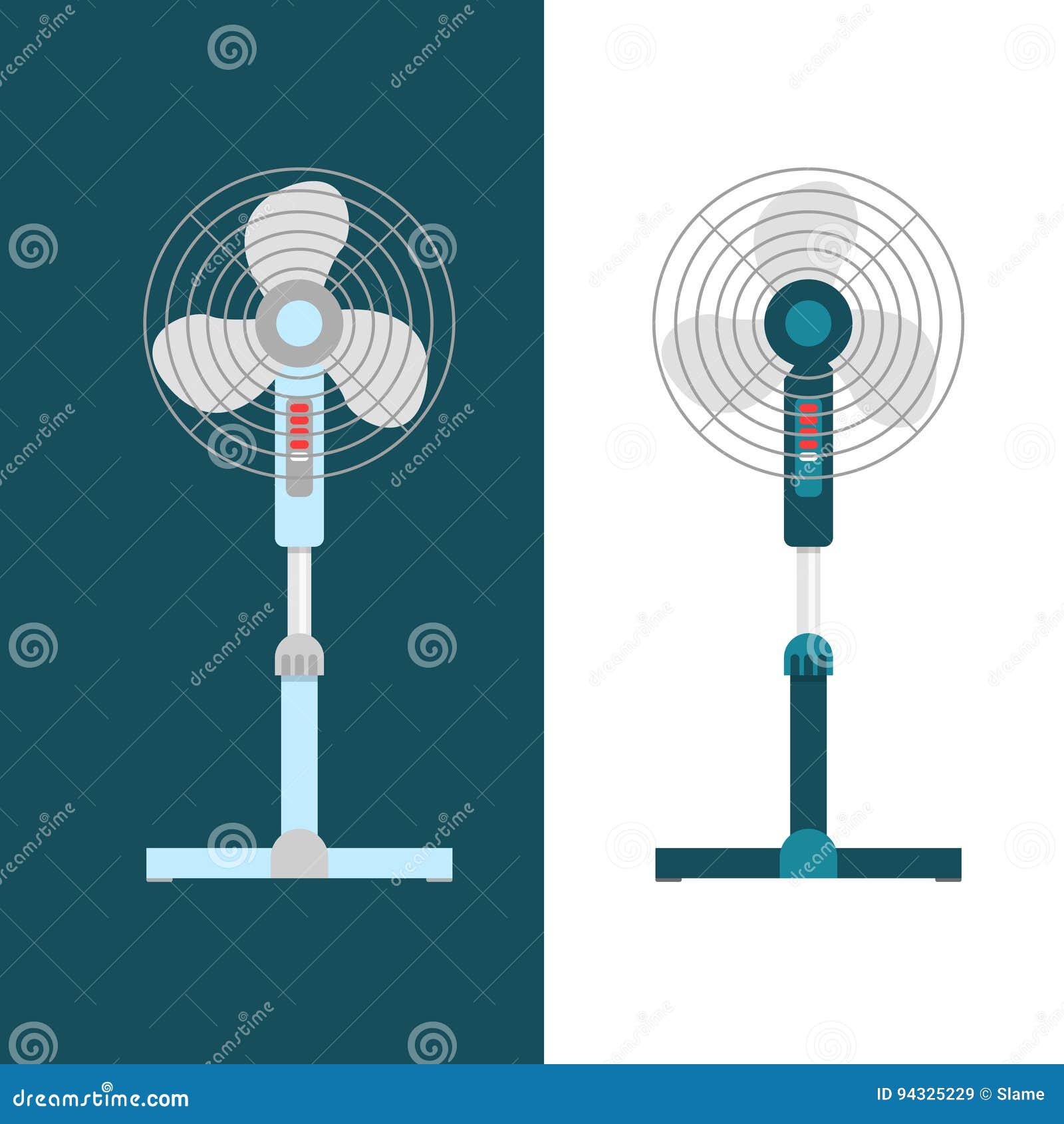 Ventilation Devices Vector Illustration. Stock Vector - Illustration of ...
