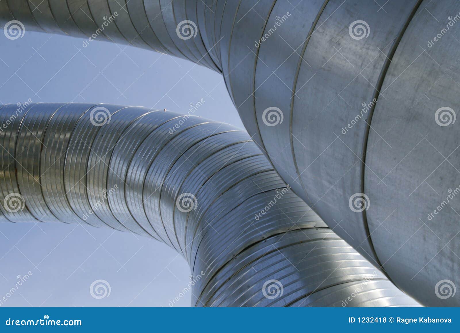 Ventilation ducts stock photo. Image of industrial, curvy - 1232418