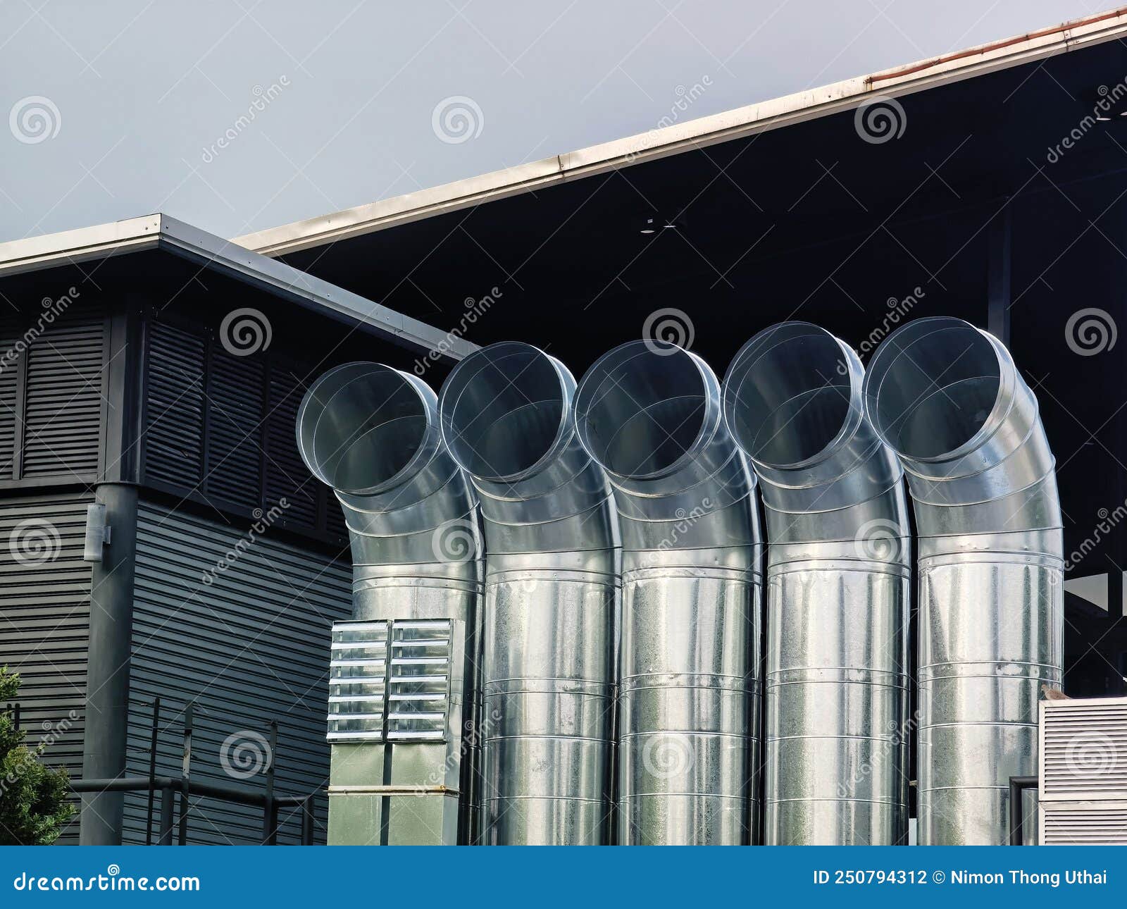Ventilation exhaust duct stock photo. Image of flow - 250794312