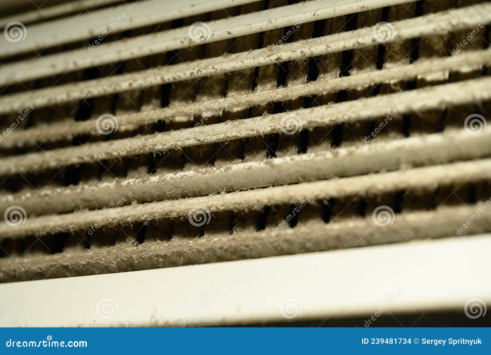 A Ventilation Grate on the Wall, Clogged with Dust Stock Photo - Image ...