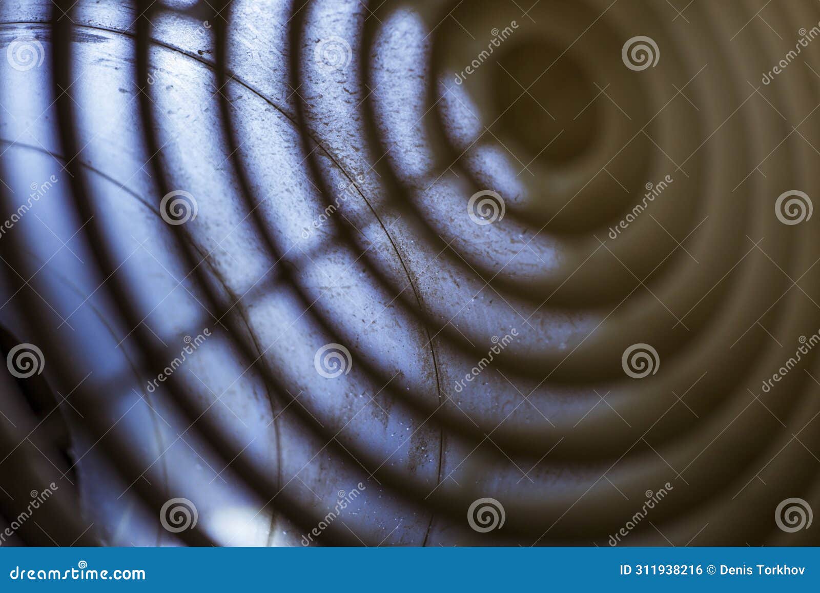 Ventilation Grill Diffuser Close-up Mounted in the Duct at Night, the ...