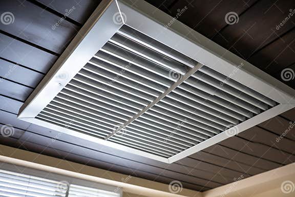 Ventilation Grille Installed on a Ceiling Stock Photo - Image of ...