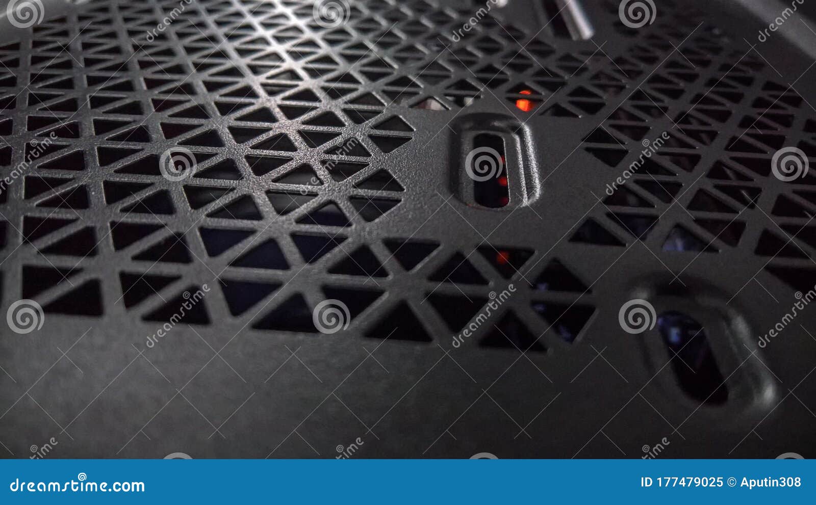Ventilation Grills in the Computer System Unit Stock Image - Image of ...