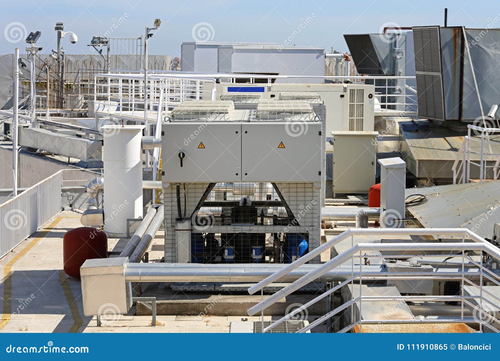 Rooftop Air Conditioner stock image. Image of ventilation - 111910865