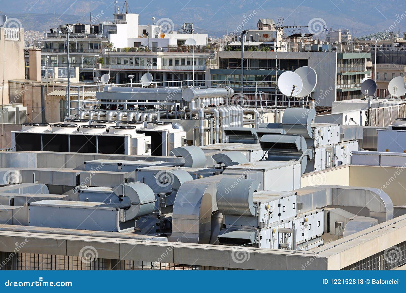 Rooftop Air Conditioners stock photo. Image of equipment - 122152818